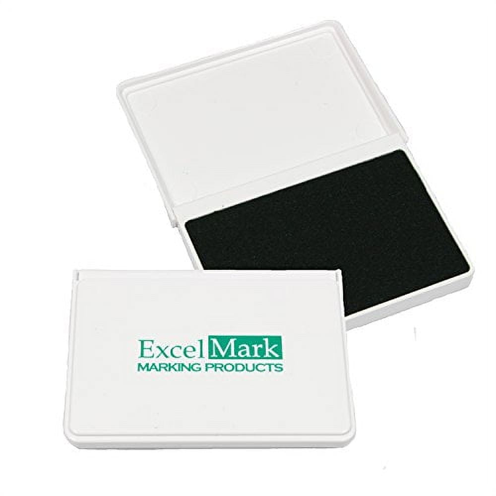 ExcelMark Green Ink Pad for Rubber Stamps 2-1/8 inches by 3-1/4 inches ...