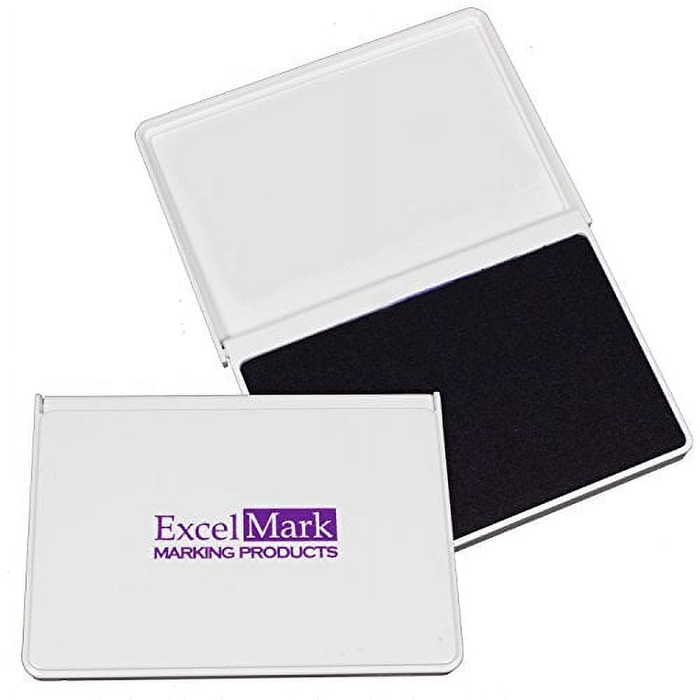 ExcelMark Ink Pads for Rubber Stamps Medium Size 2-5/8 inches by 4-1/4 ...