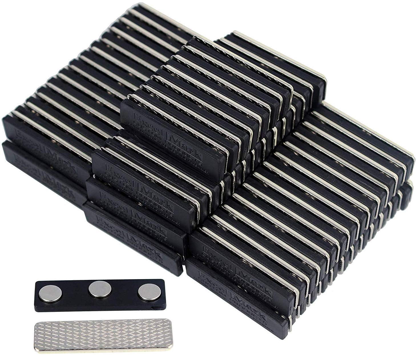 ExcelMark Name Badge Magnets – Set of One Hundred - Magnetic Name Tag ...