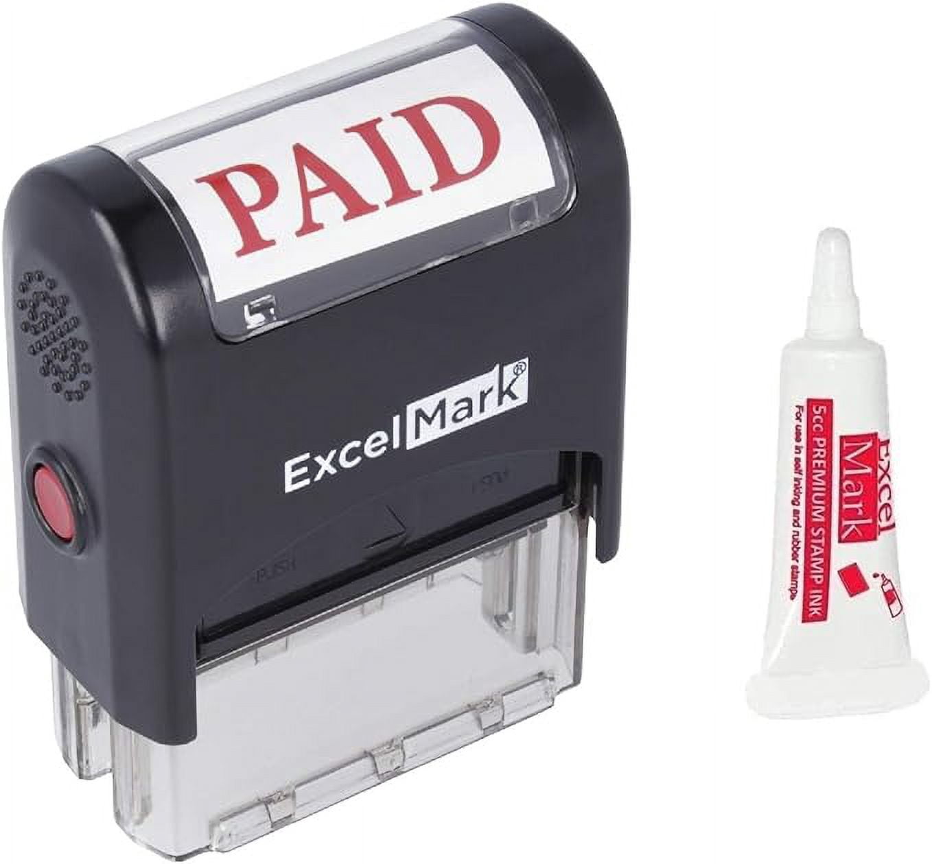 ExcelMark Paid Self Inking Rubber Stamp (Stamp Plus 5cc Refill Ink ...