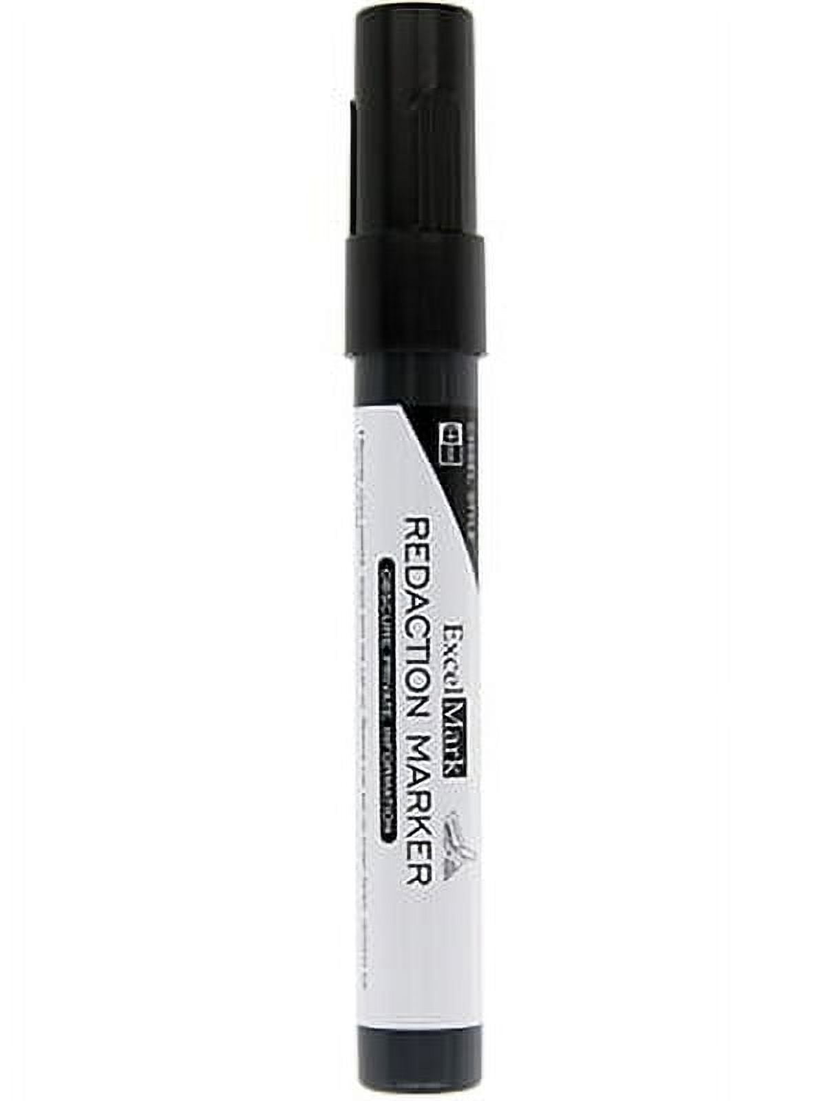 ExcelMark Security Redaction Marker with Fine Tip - Ideal for Blackout ...