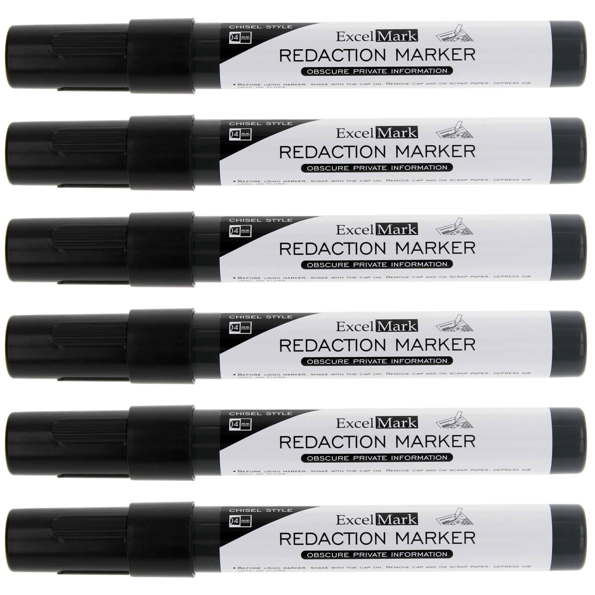 ExcelMark Redaction Marker - Secure Blackout Pen for Private ...