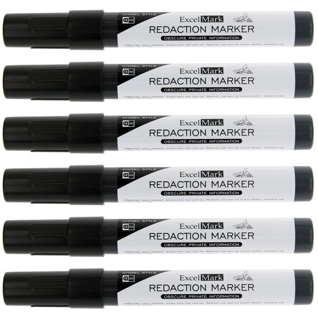 ExcelMark Redaction Marker - Secure Blackout Pen for Private ...