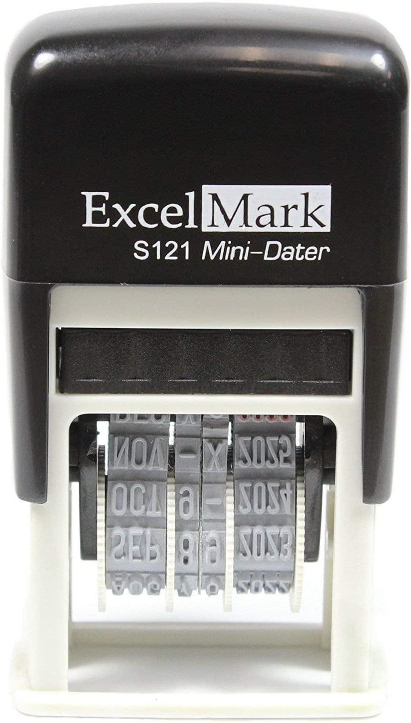 ExcelMark Self-Inking Date Stamp - Military Style/Euro Style - S121 ...