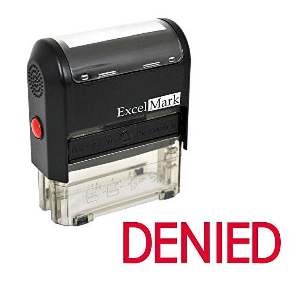 ExcelMark Self-Inking Rubber Stamp - DENIED - Red Ink - Walmart.com