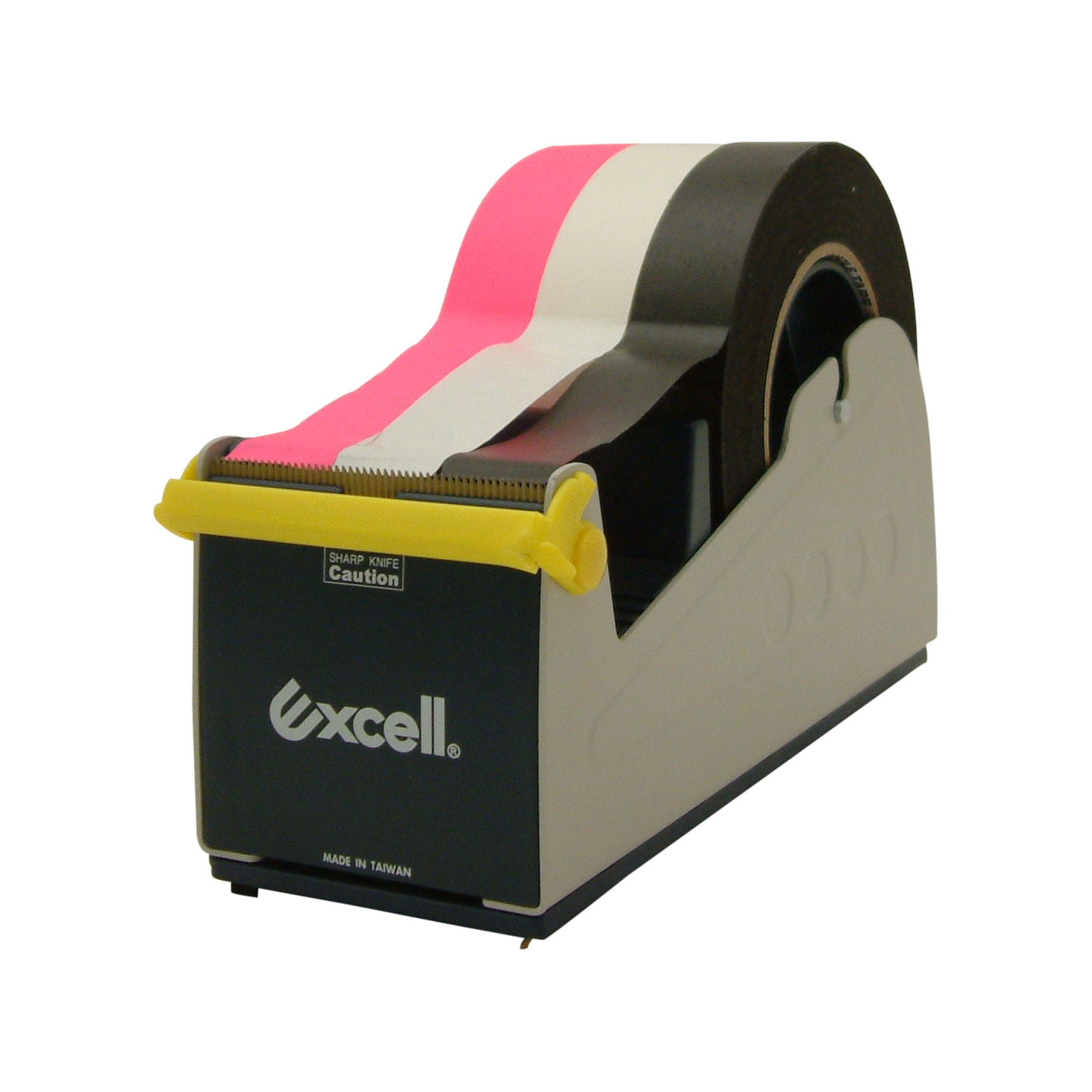 Excell EX-17 Steel Desktop Tape Dispenser [Padded Foam Base]: 3 in ...
