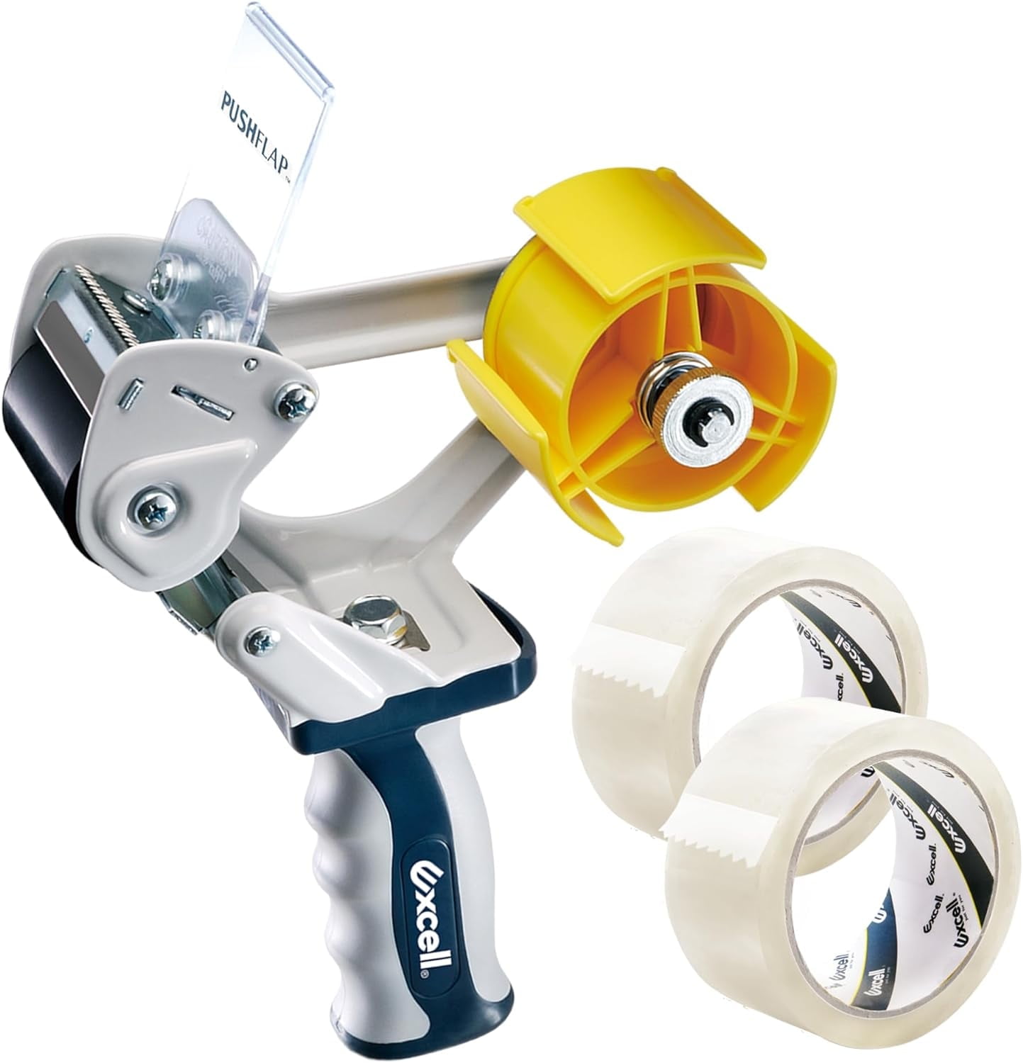 Excell PUSHFLAP Packing Tape Dispenser (2 Inch Wide) Tape Gun for ...