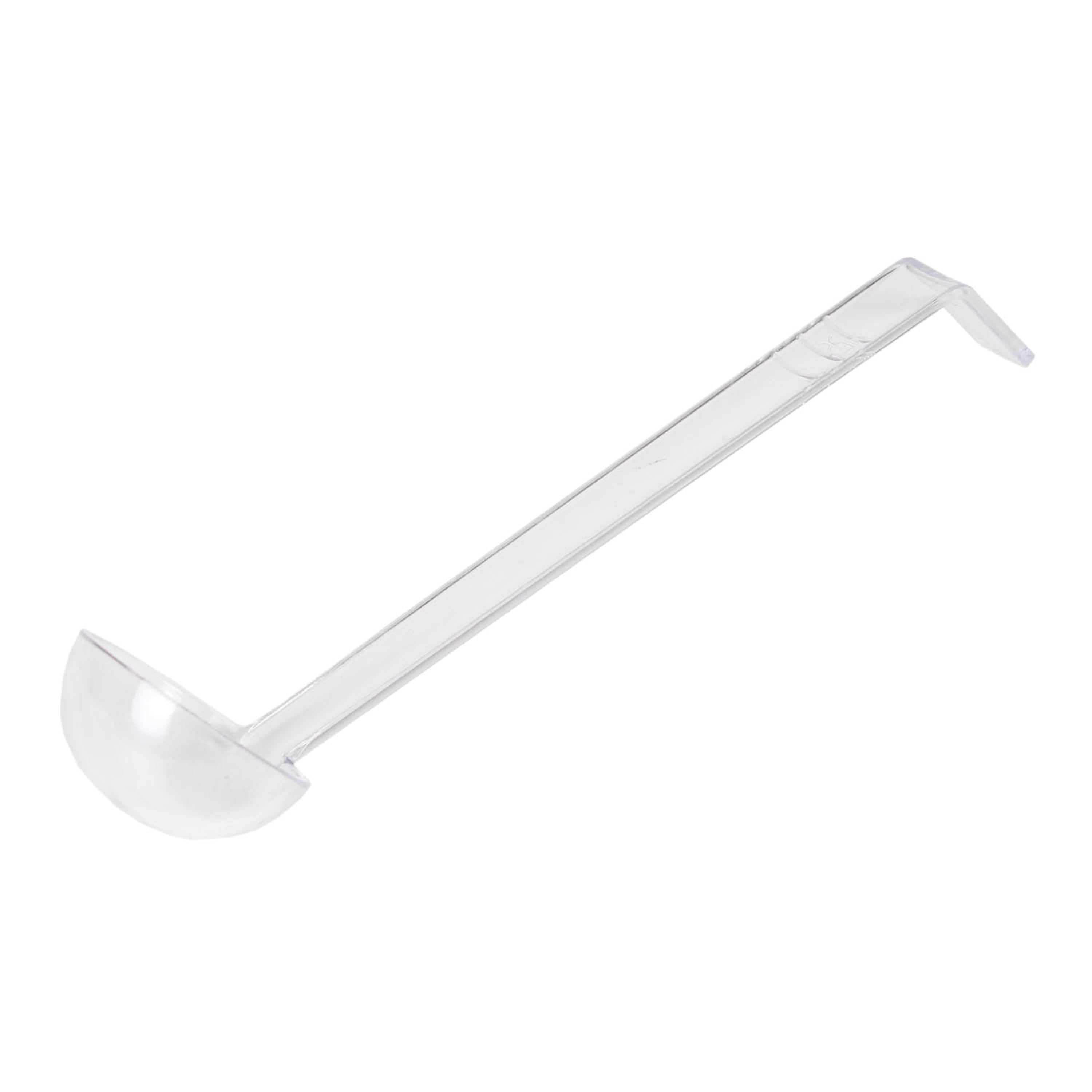 Excellante 10.5" 1 oz one piece polycarbonate ladle, clear color, comes ...