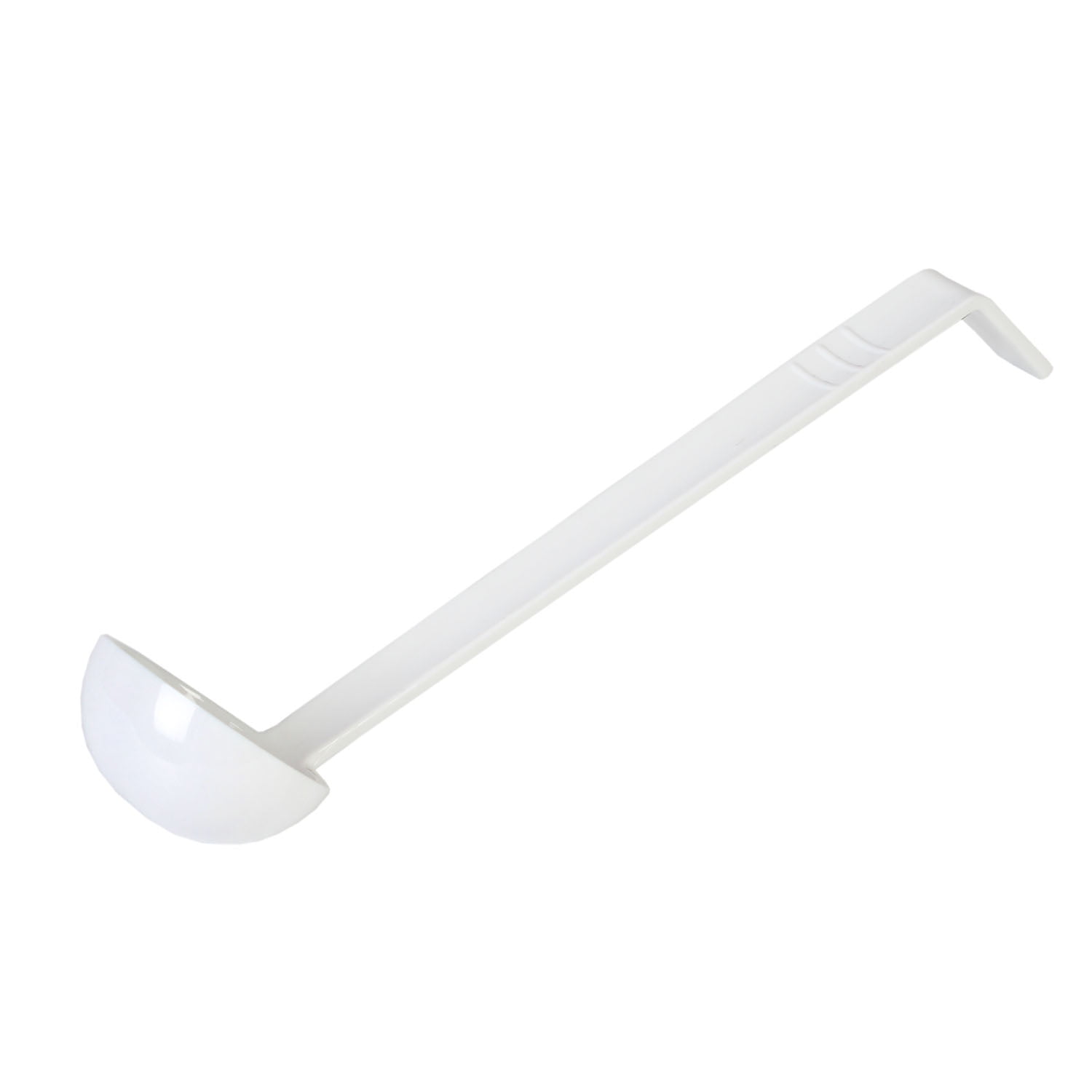 Excellante 13" 1 oz one piece polycarbonate ladle, white color, comes ...