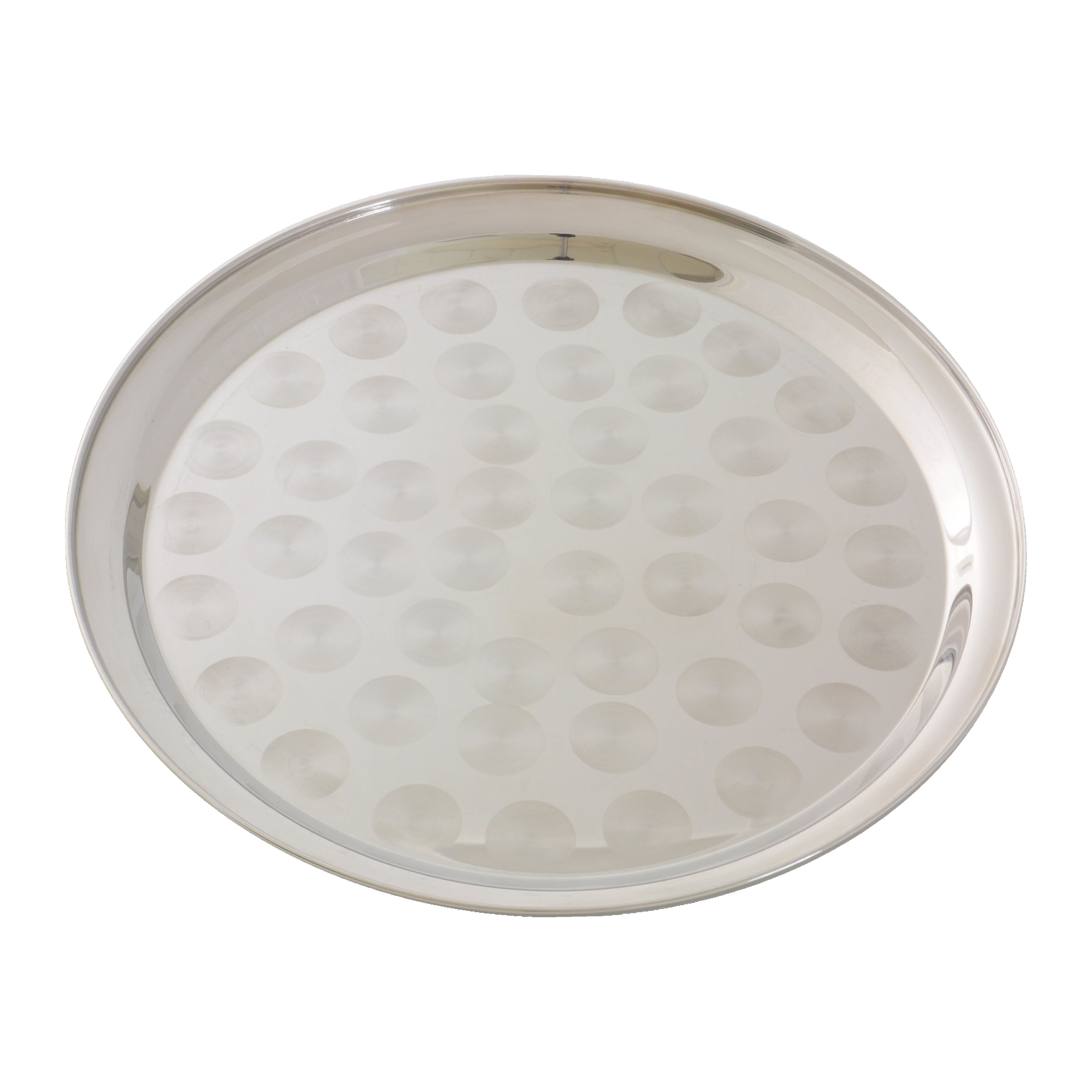 Excellante 16" round tray, stainless steel, comes in each - Walmart.com