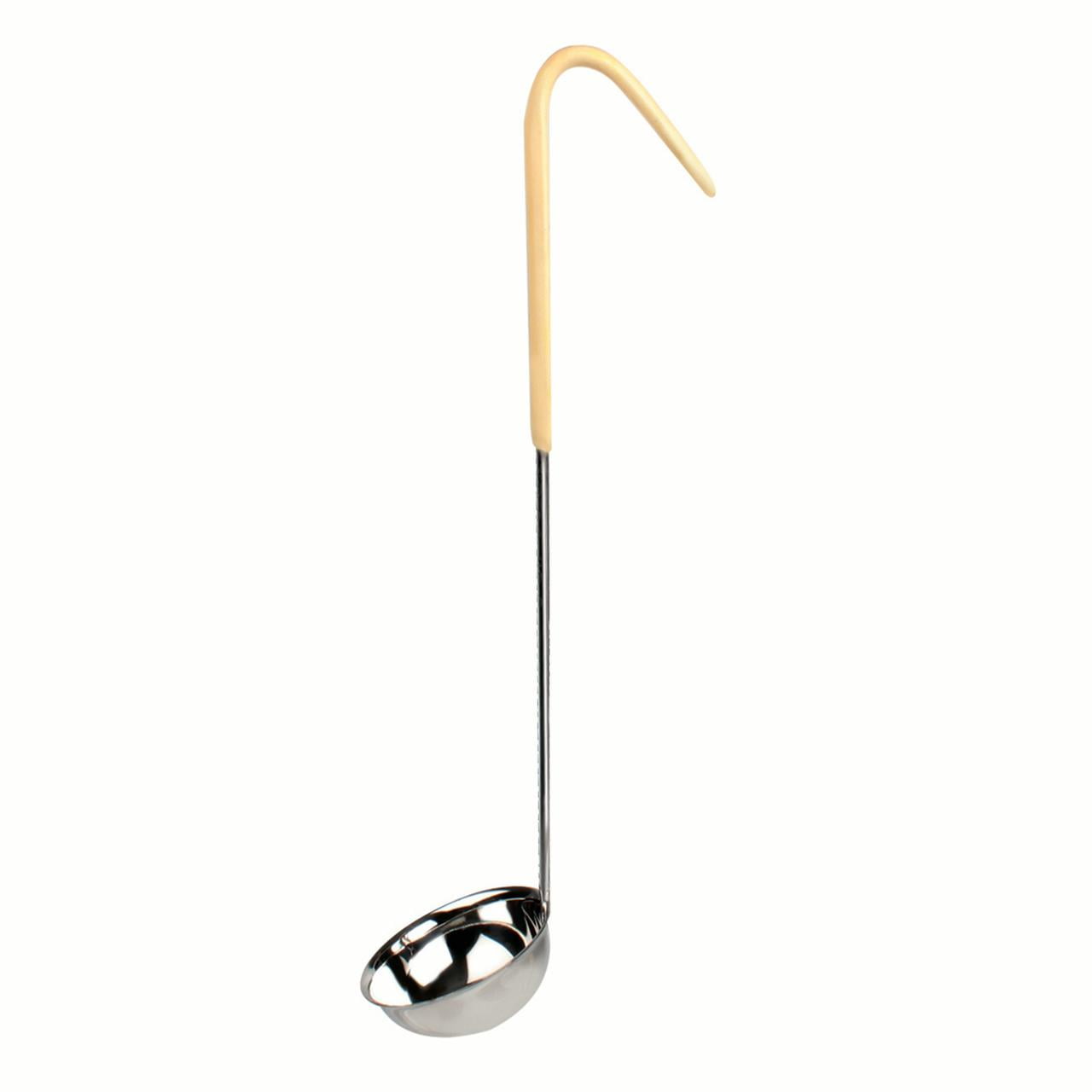 Excellante 3 oz, one piece color coded ladle, ivory handle, stainless ...