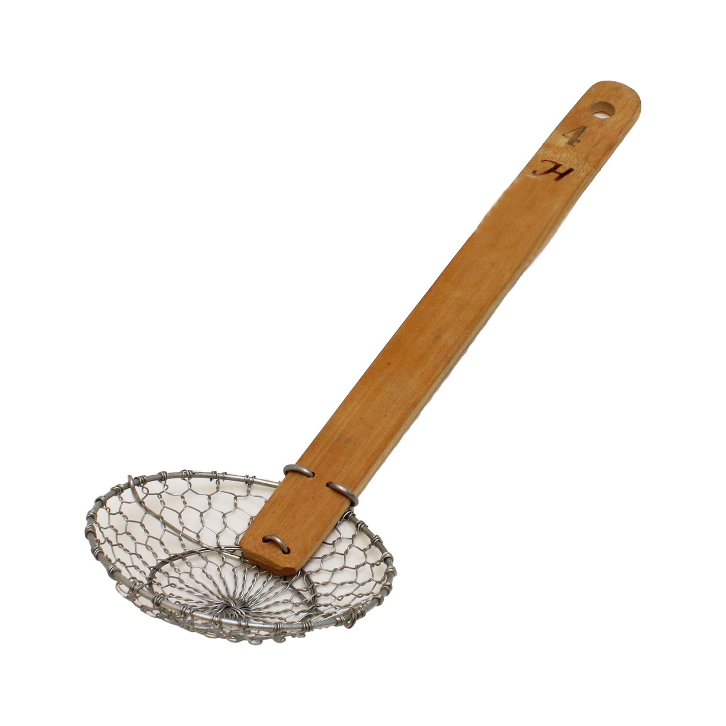 Excellante 4" galvanized bamboo handled skimmer, fine mesh, comes in ...
