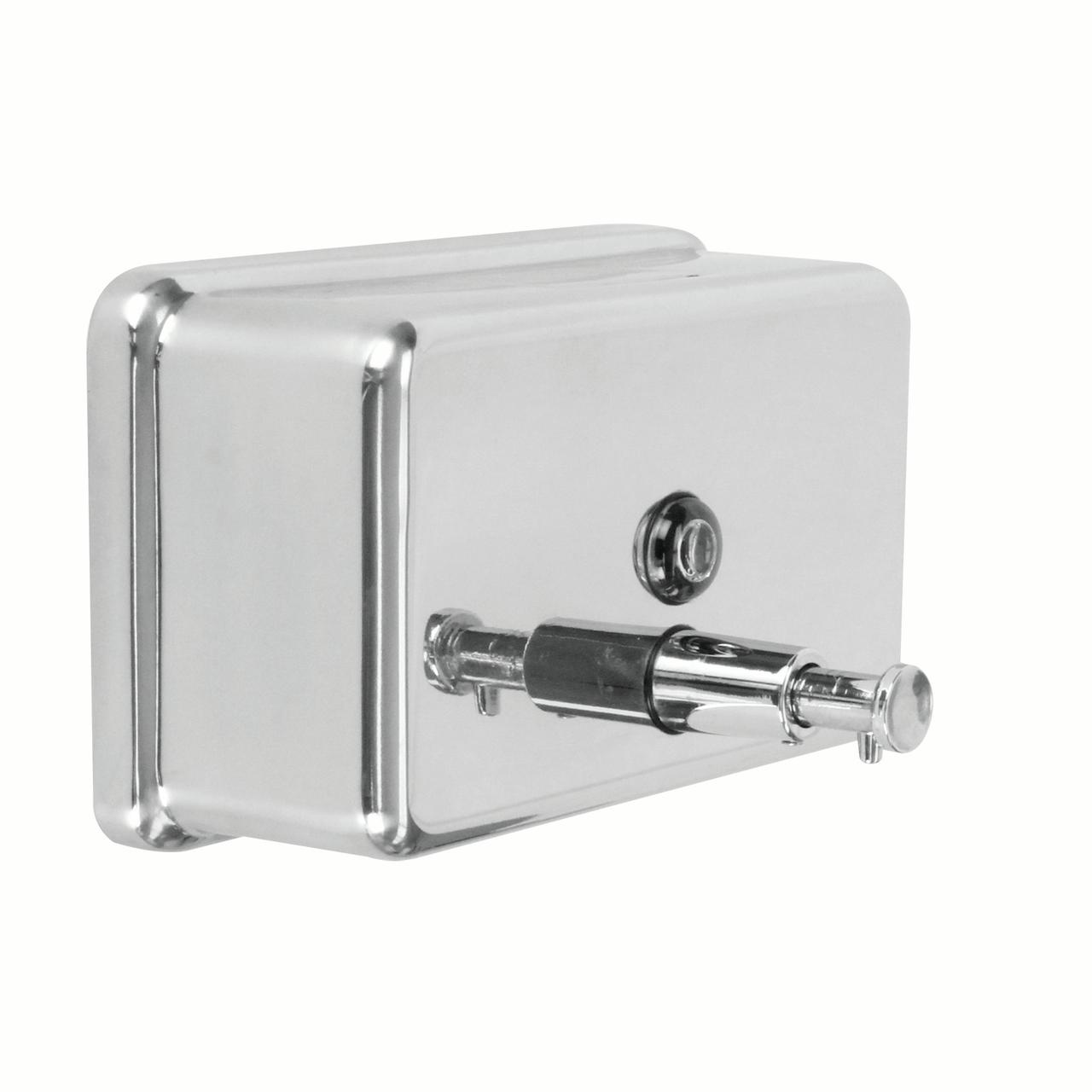 Excellante 40 oz horizontal rectangular soap dispenser, 18/8 stainless ...