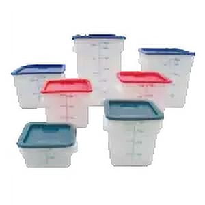 Excellante 6 quart plastic square food storage containers - white, NSF ...