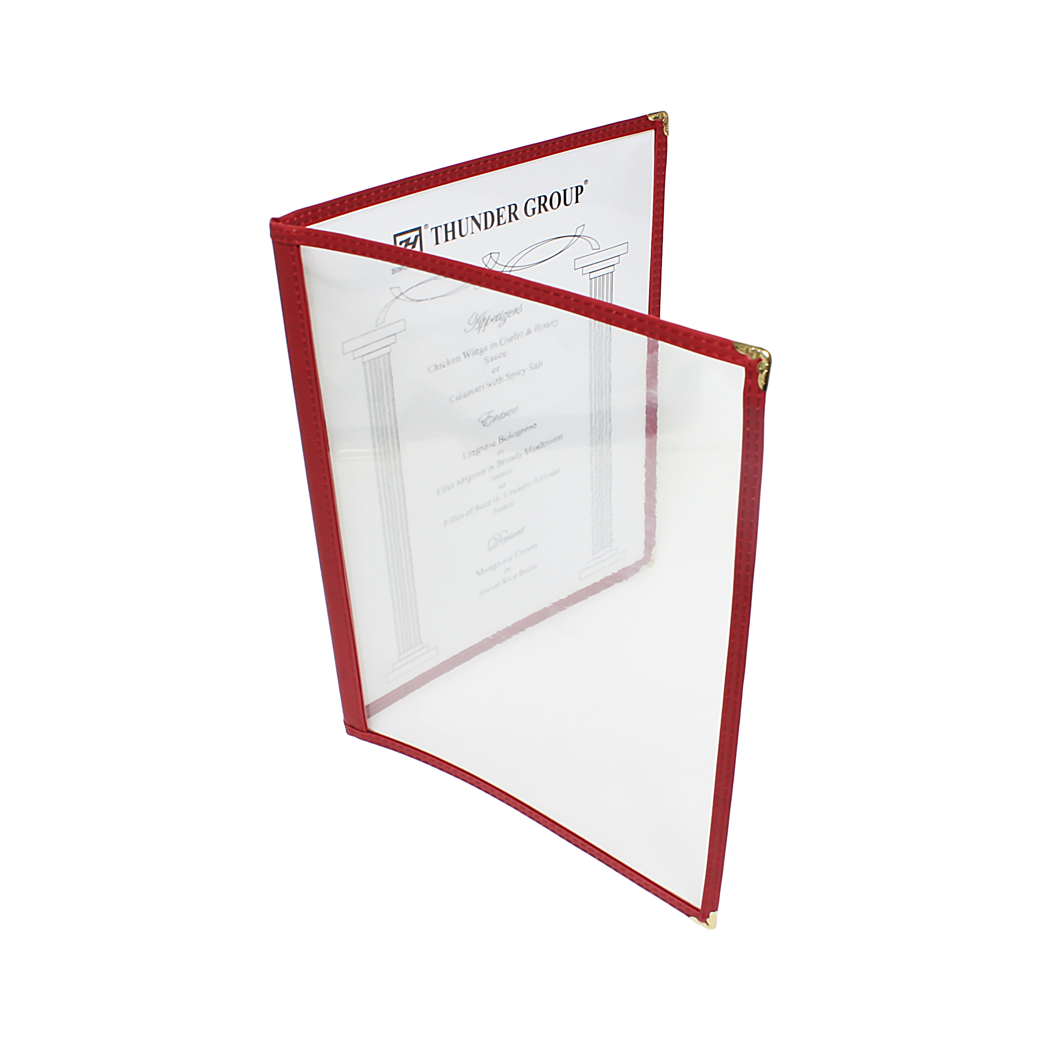Excellante 8.5" x 11" double fold menu cover, maroon, comes in each ...