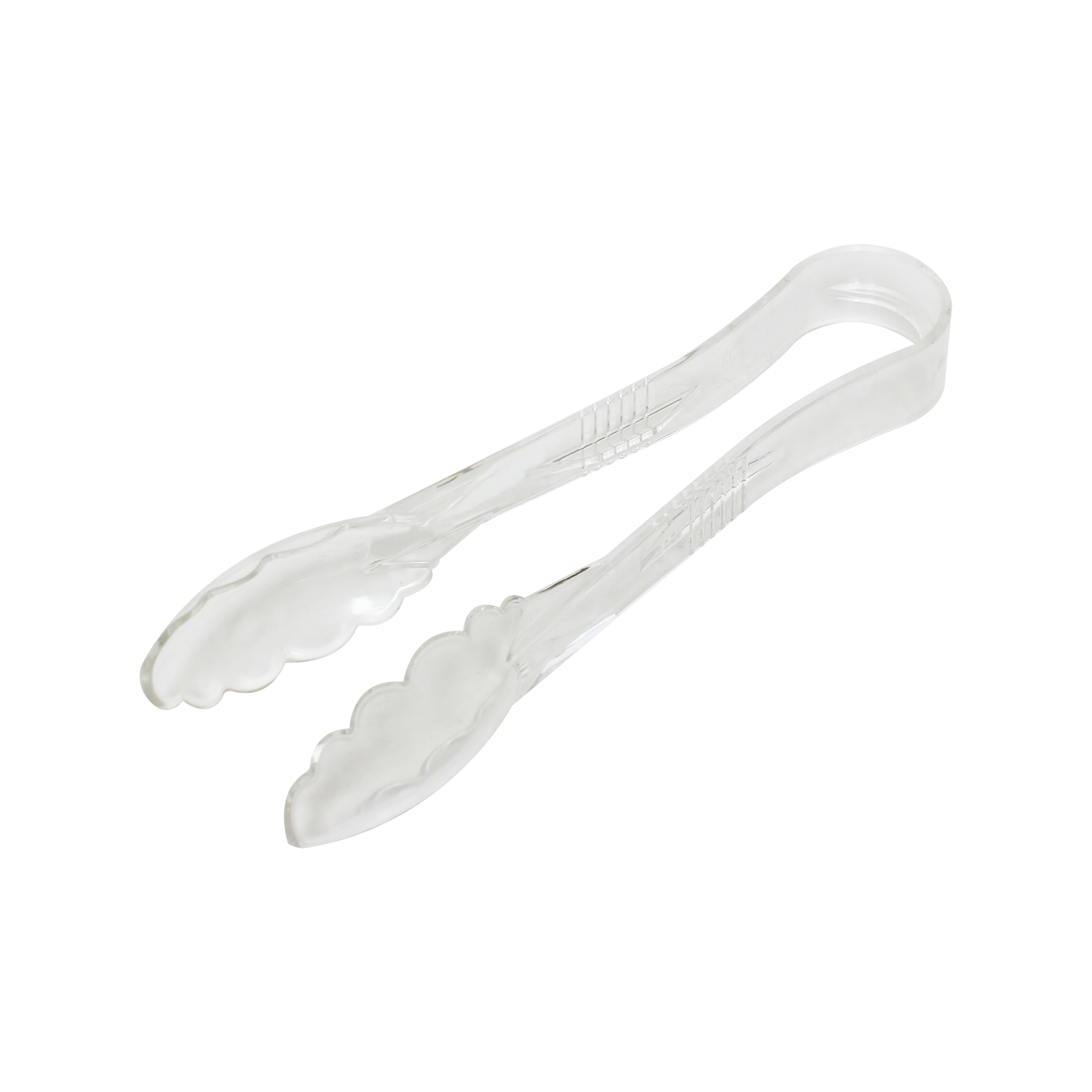 Excellante 9" scallop grip tong, polycarbonate, clear color, comes in ...