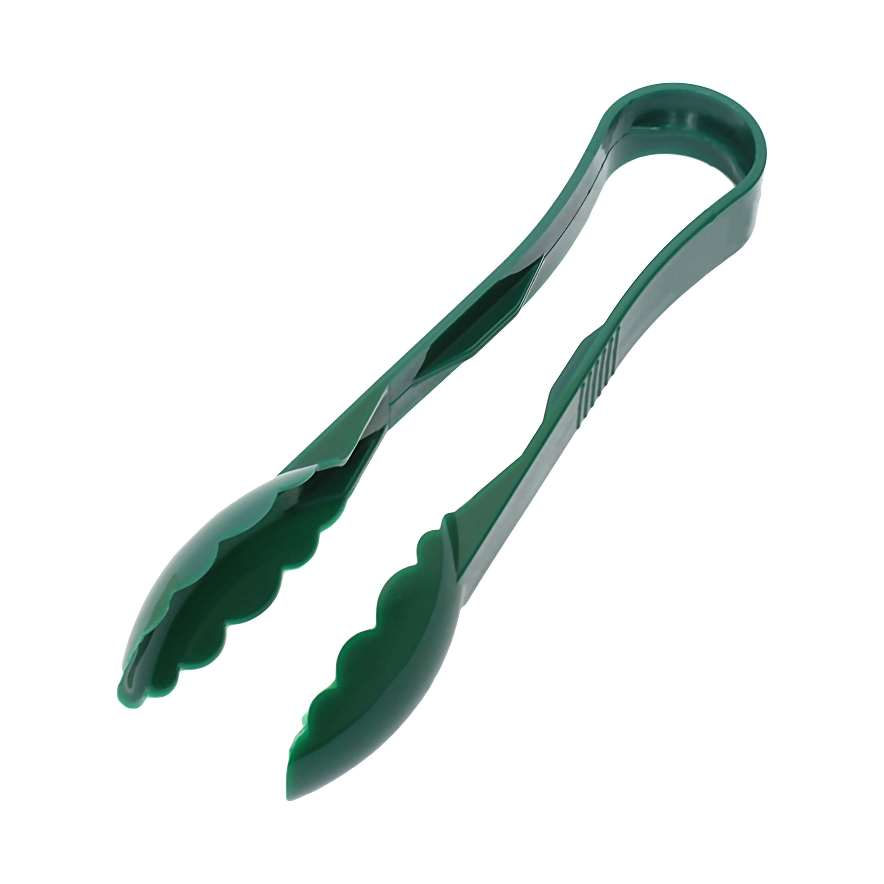 Excellante 9" scallop grip tong, polycarbonate, green color, comes in ...