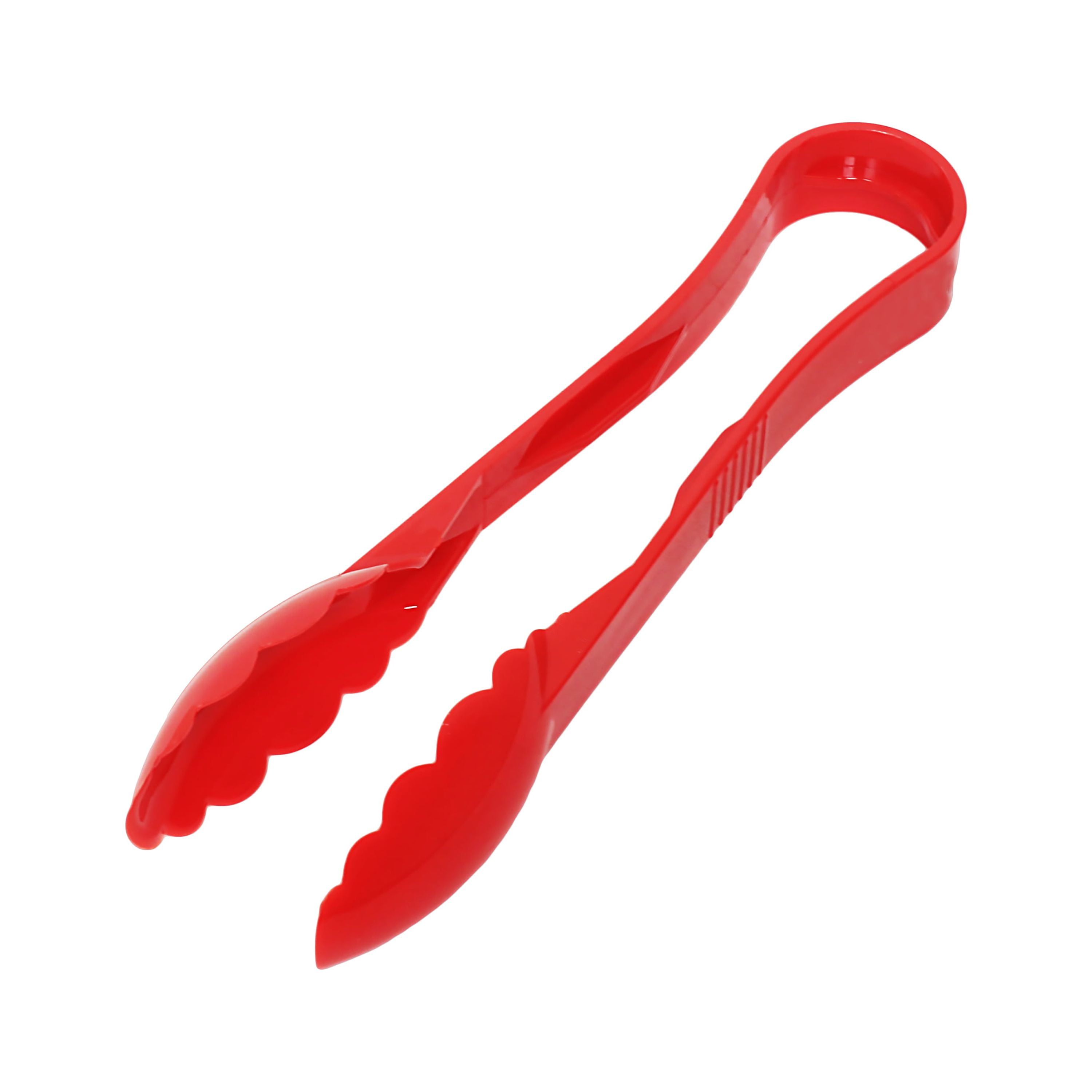 Excellante 9" scallop grip tong, polycarbonate, red color, comes in ...