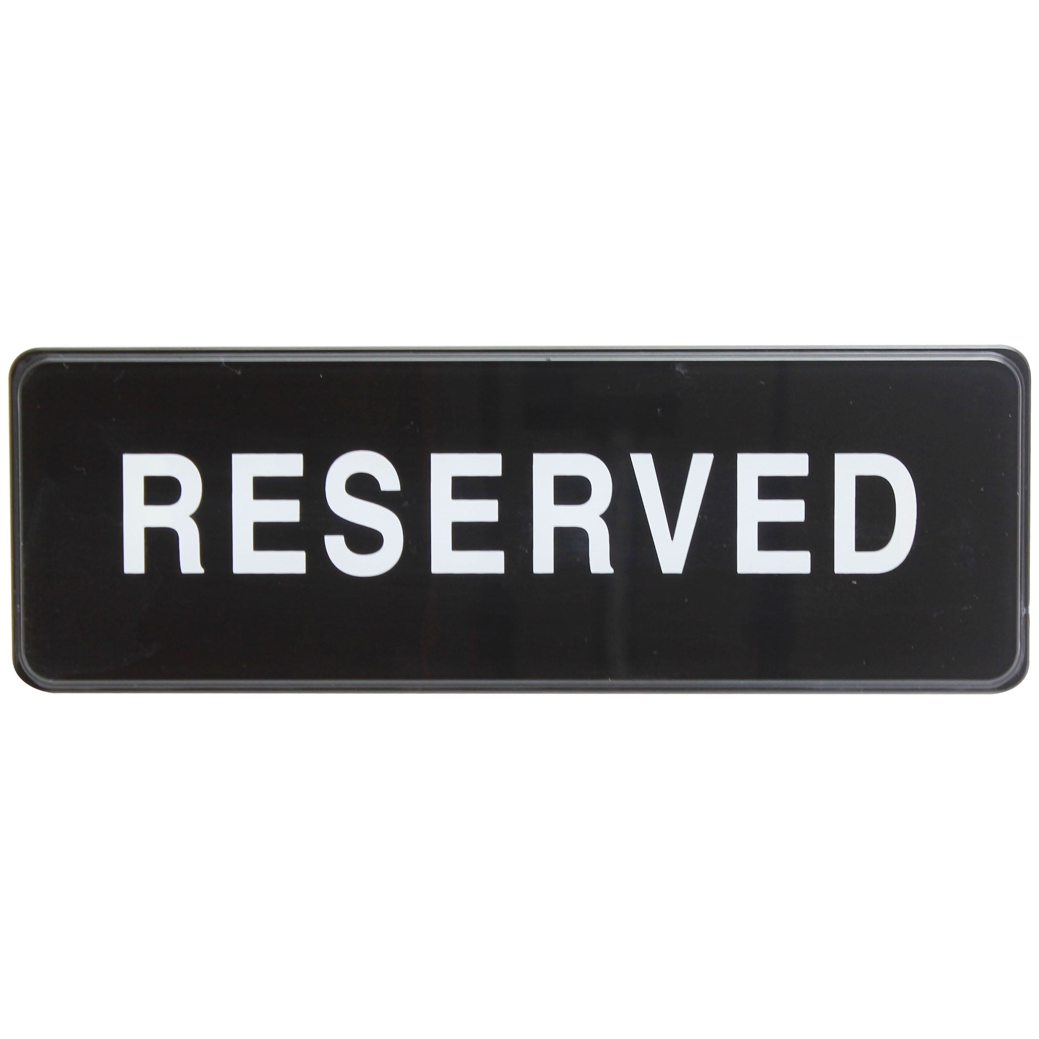 Excellante 9" x 3" information sign with symbols, reserved, comes in ...