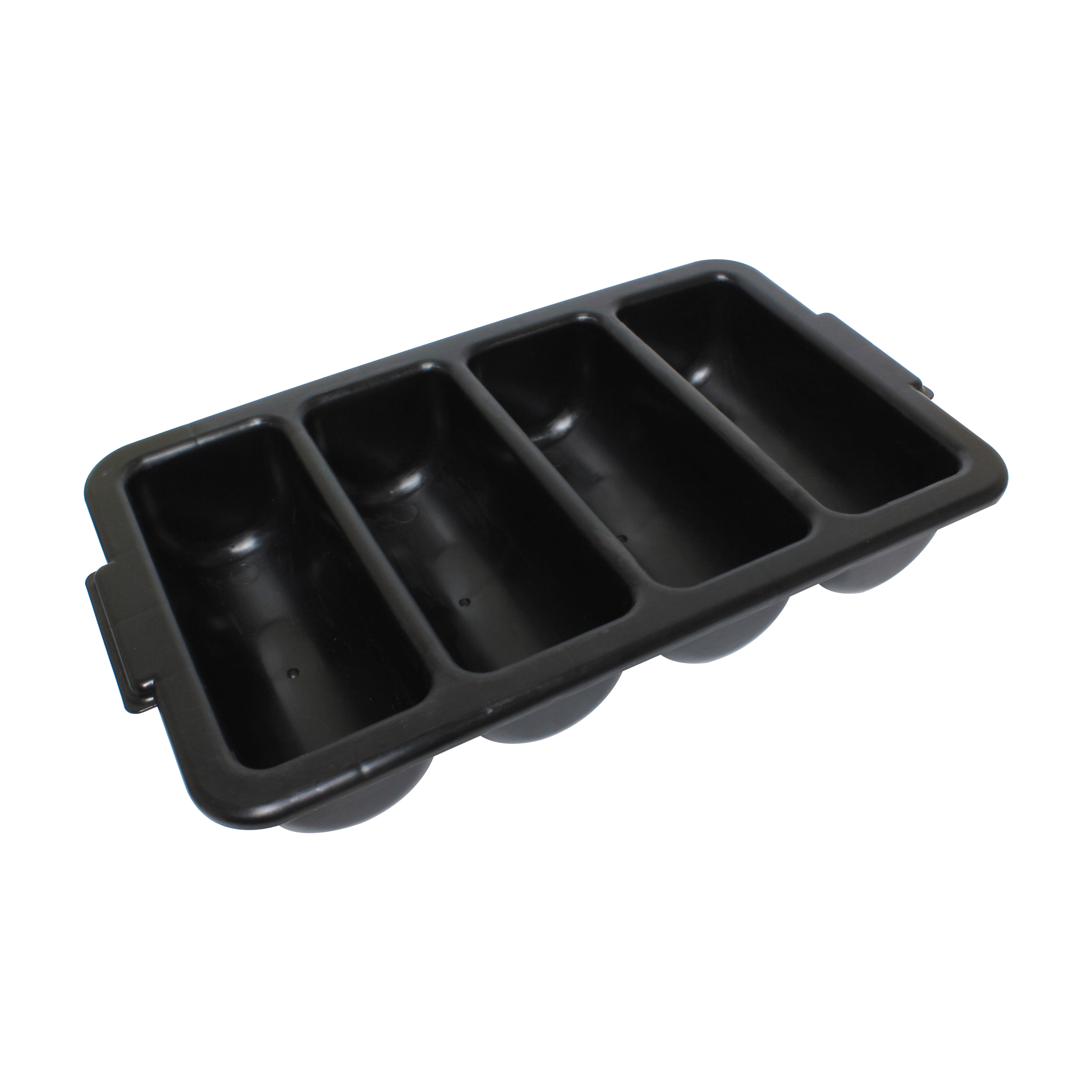 Excellante Four compartment cutlery box - black, comes in each ...