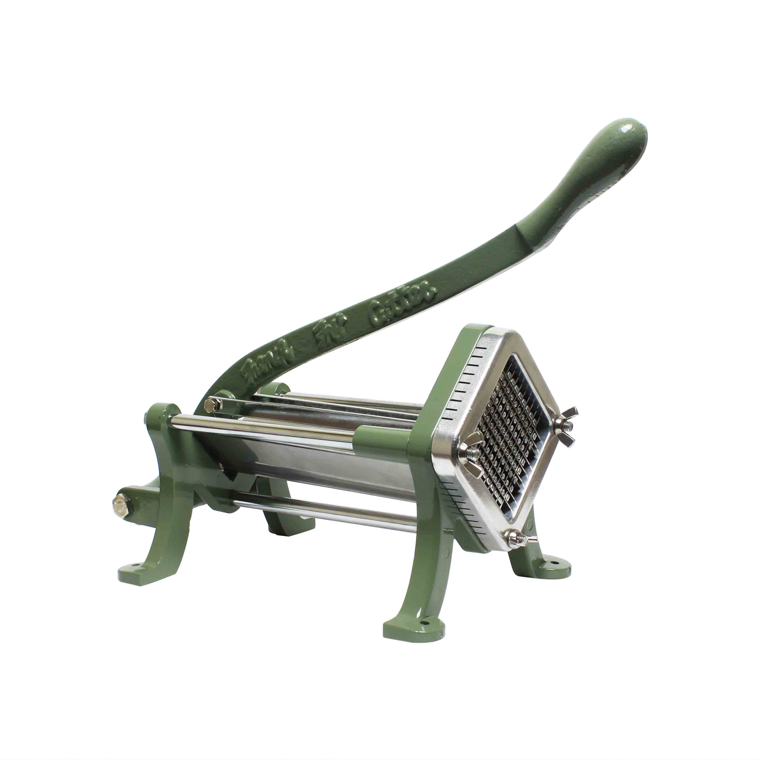 Excellante French fry square cutter set with 0.75" blade and pusher ...