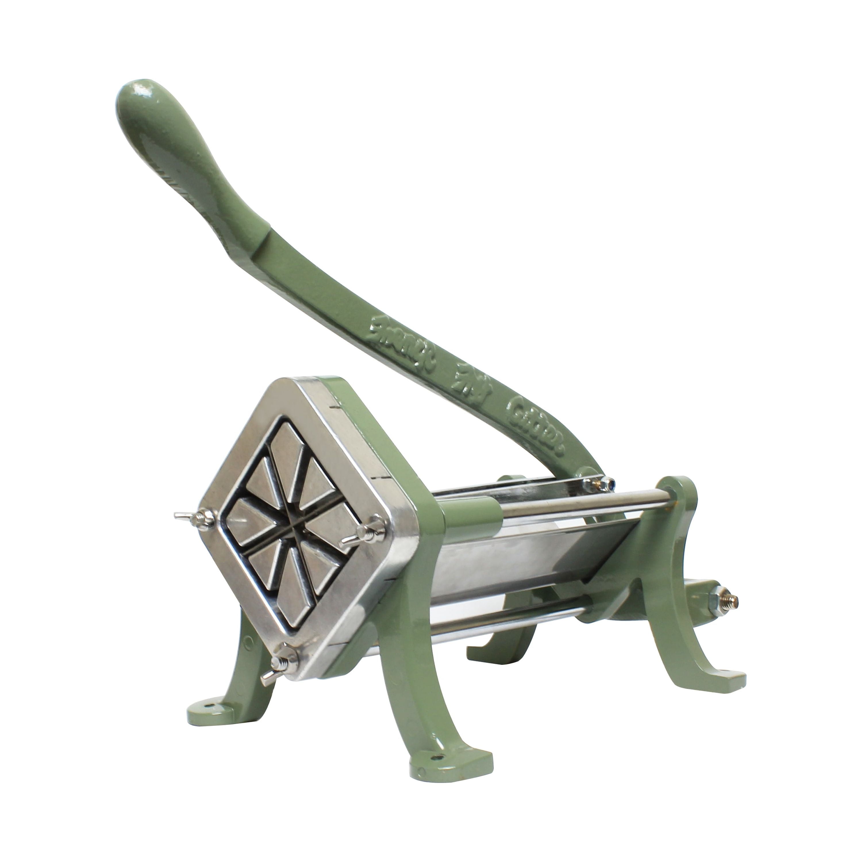 Excellante French fry square cutter set with 8 wedges blade and pusher ...