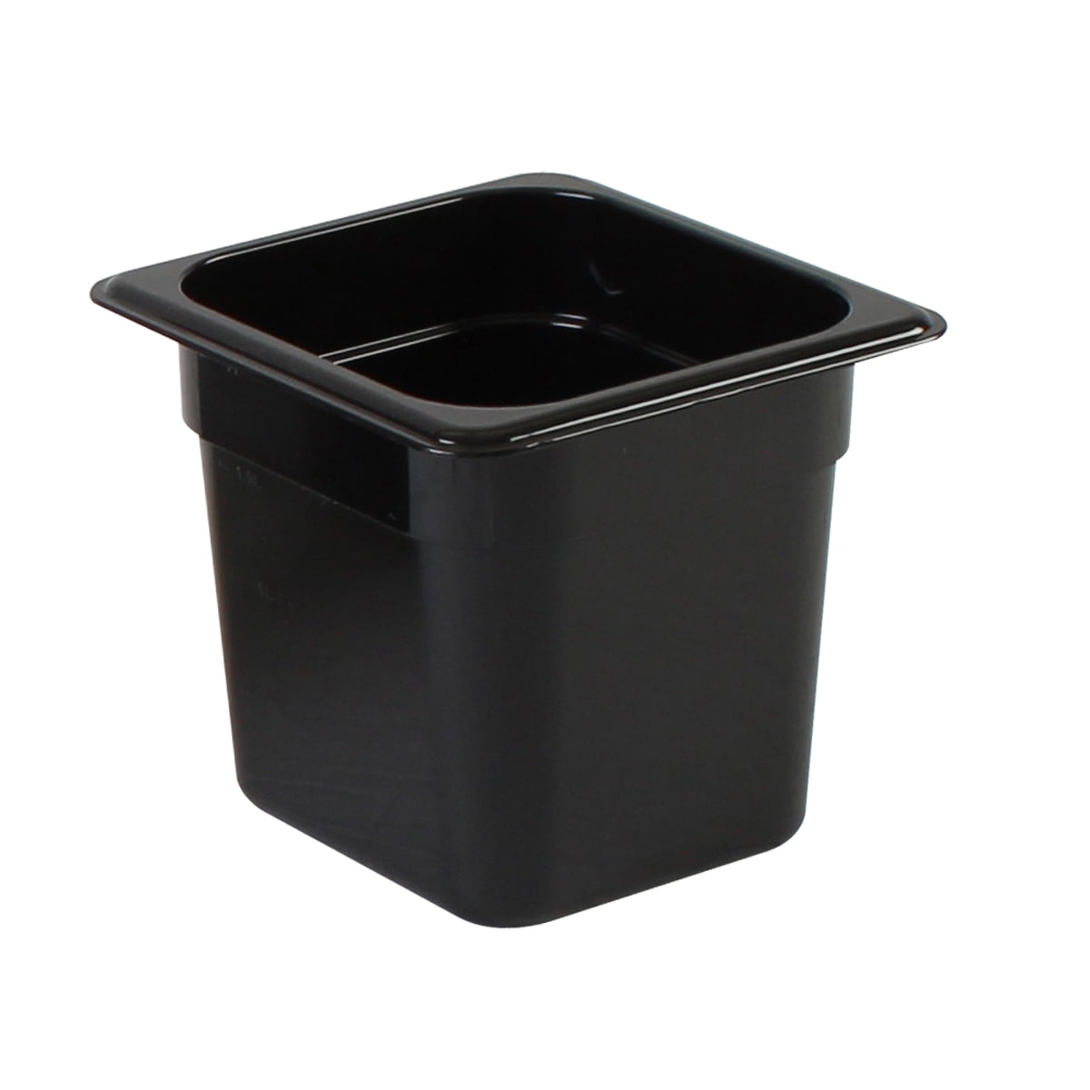 Excellante Sixth size 6" deep polycarbonate food pan, black, NSF ...