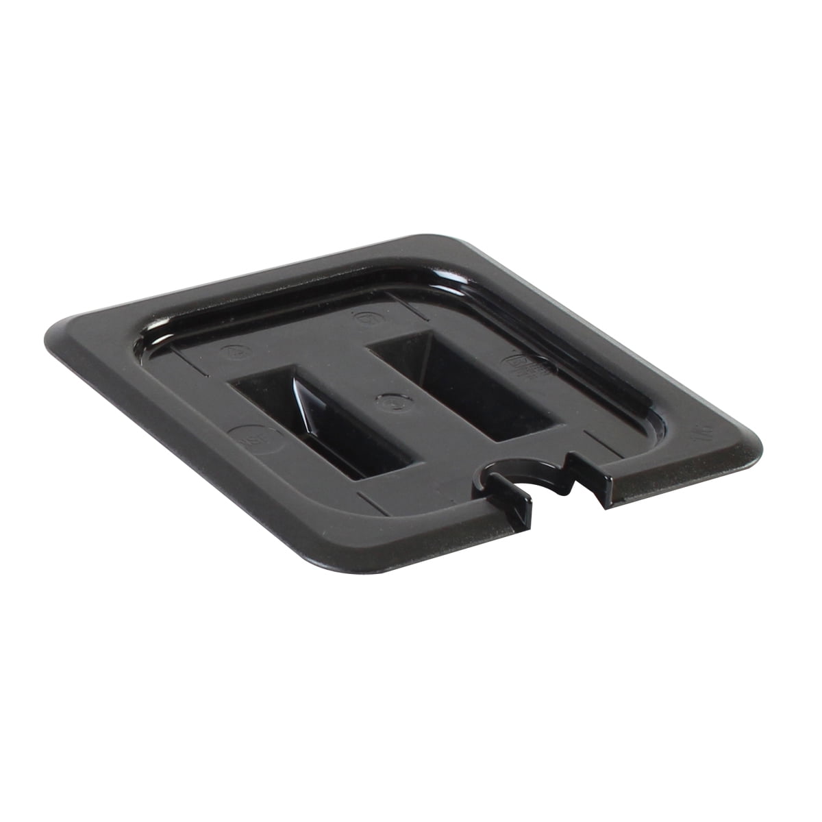 Excellante Sixth size slotted cover for polycarbonate food pan, black ...