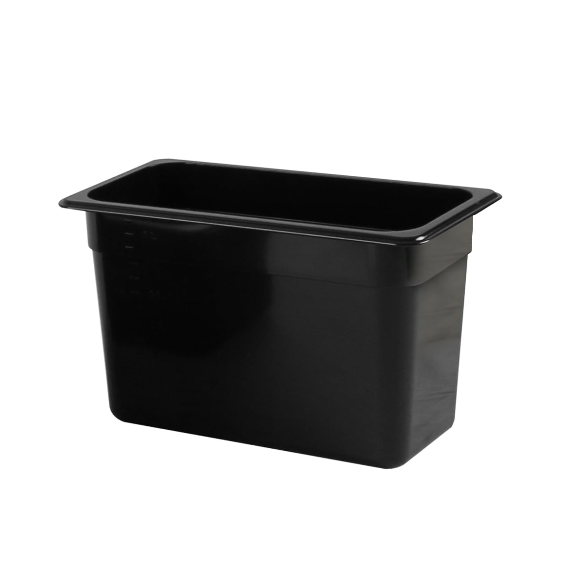 Excellante Third size 8" deep polycarbonate food pan, black, NSF ...