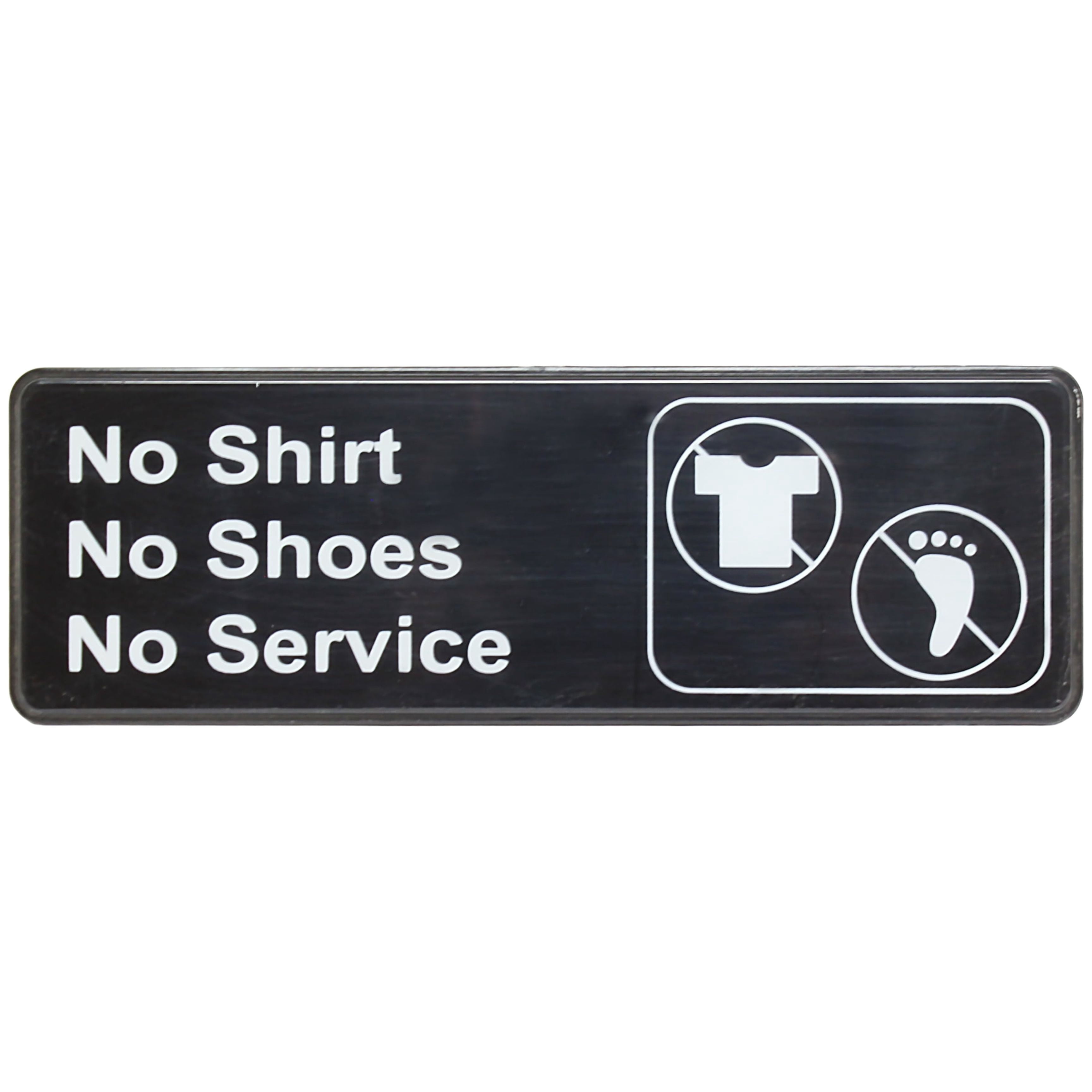 Excellante White on black 9 x 3 inch information sign with symbols - no ...