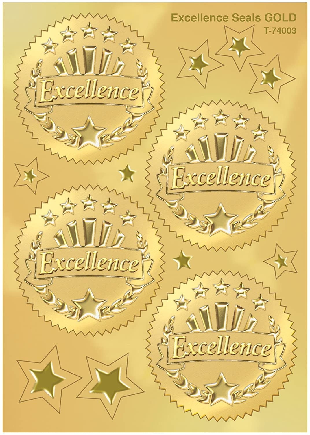 Excellence (Gold) Award Seals Stickers - Walmart.com