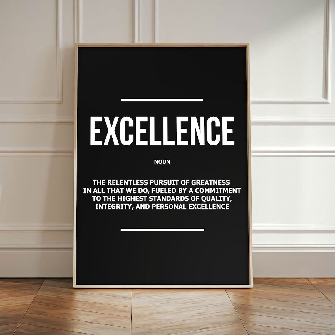 Excellence Inspirational Poster Wall Art - Motivational Success Quote ...