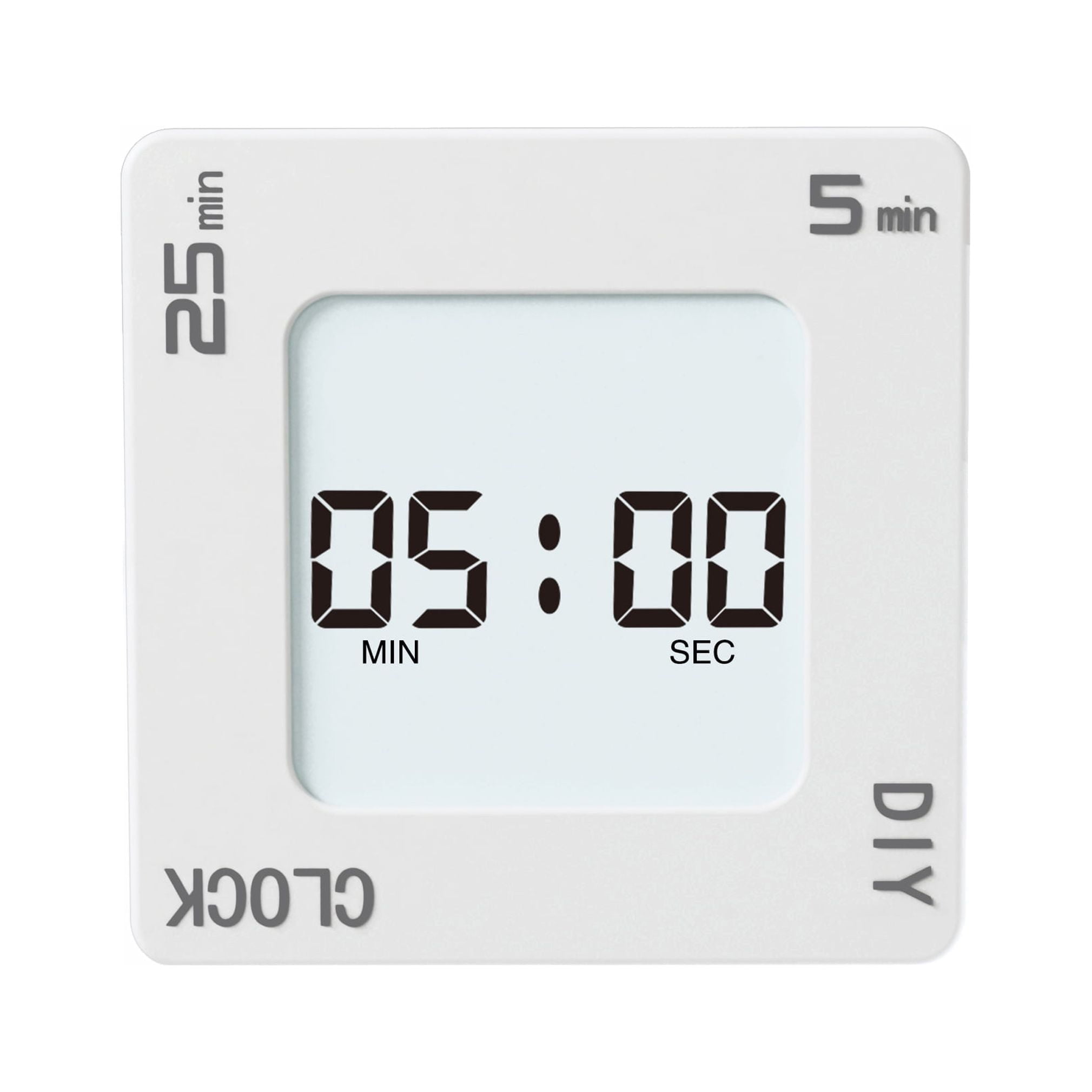 Excellent Home & Office Timer with Clock, 5, 15, 25 and DIY Custom Set ...