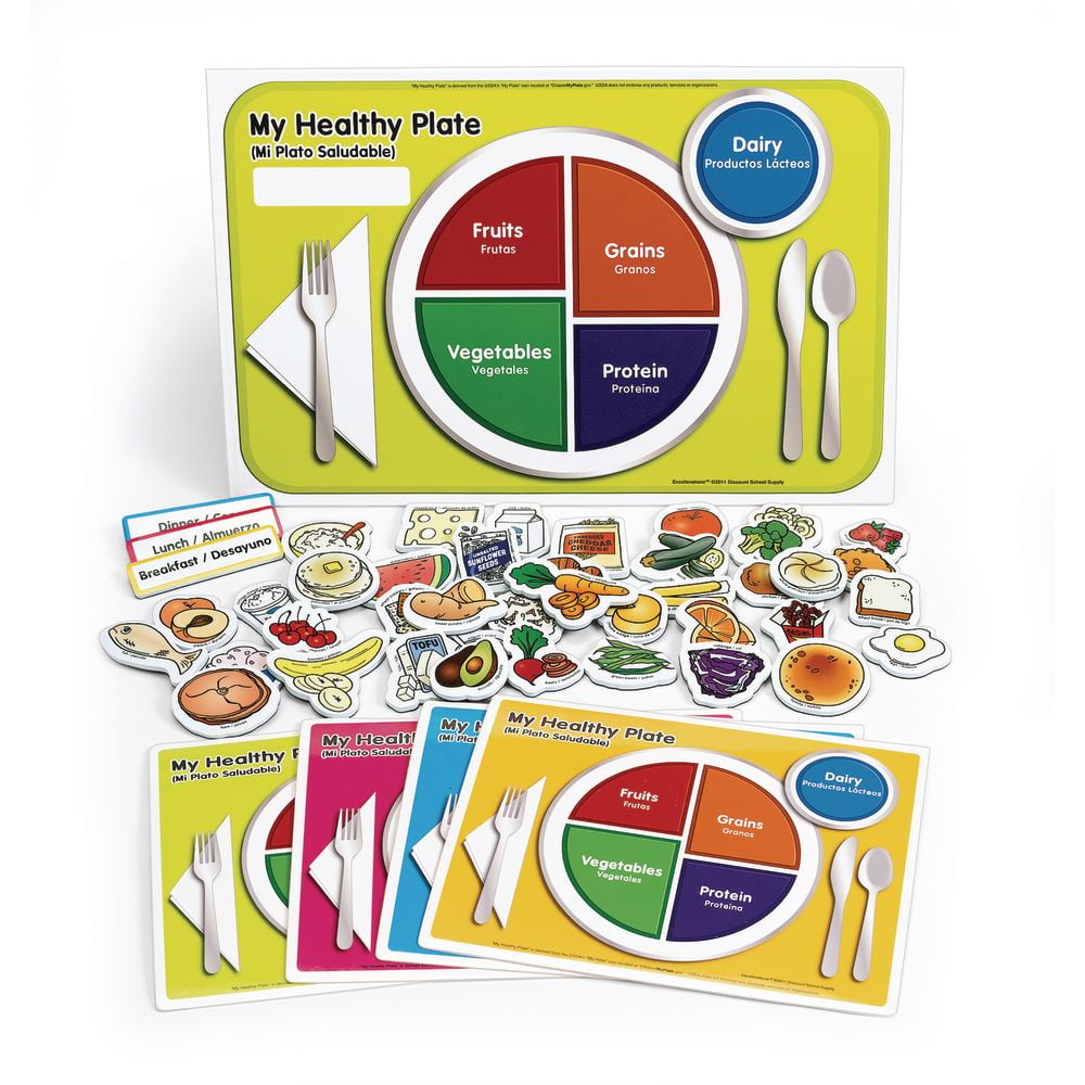 Excellerations Bilingual My Healthy Plate Magnet Activity Set - Walmart.com