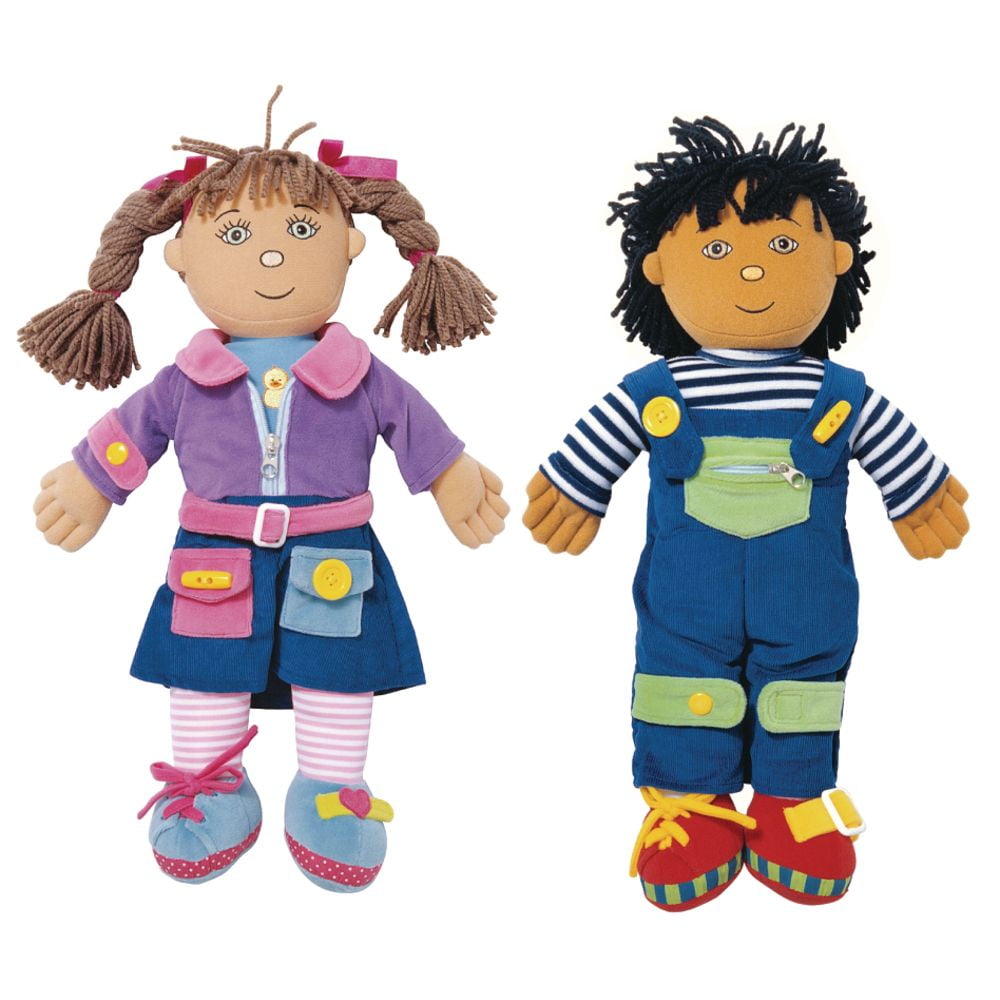Excellerations Boy and Girl Dressing Dolls - Set of 2 - Walmart.com