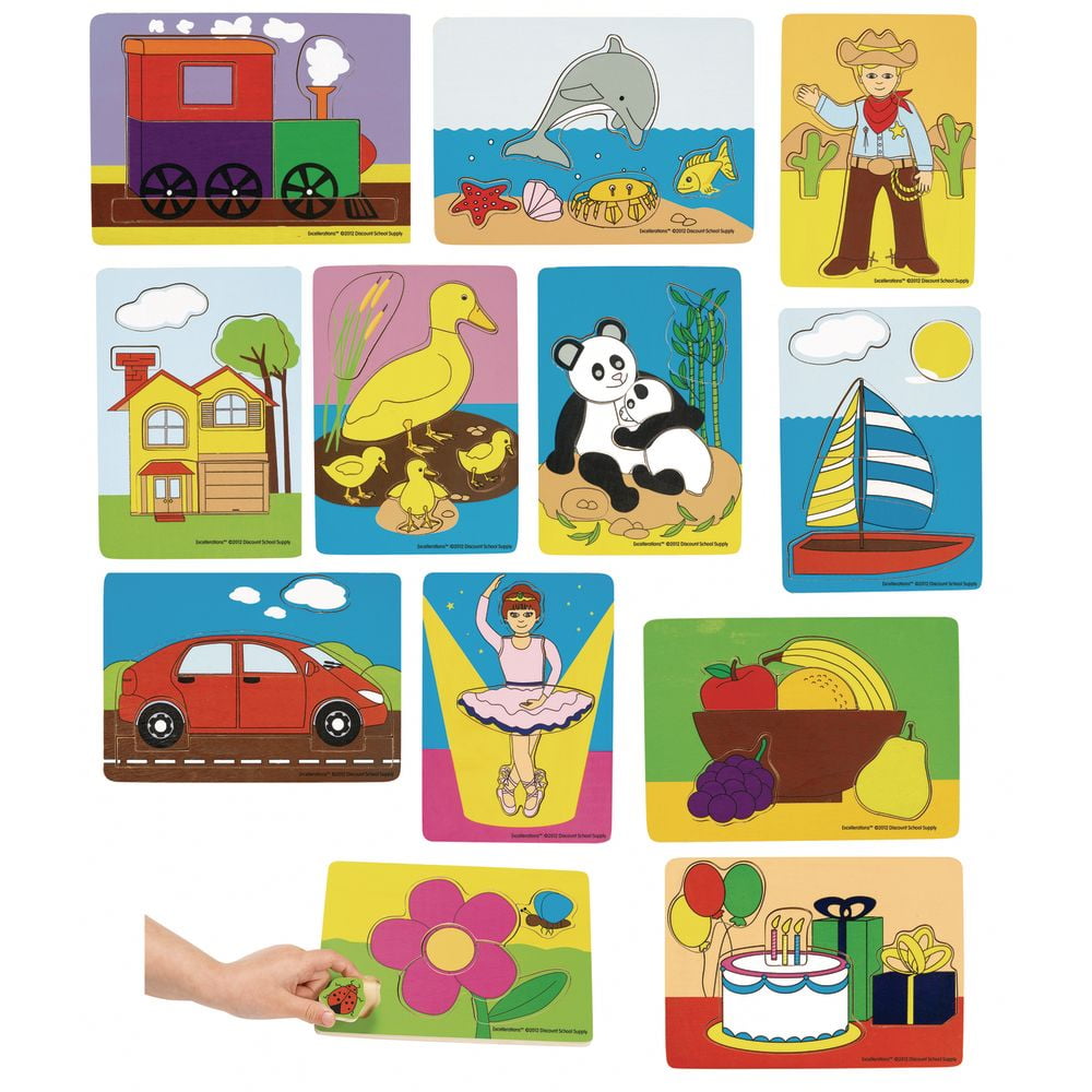 Excellerations Early Childhood Puzzles - Set of 12 - Walmart Business ...