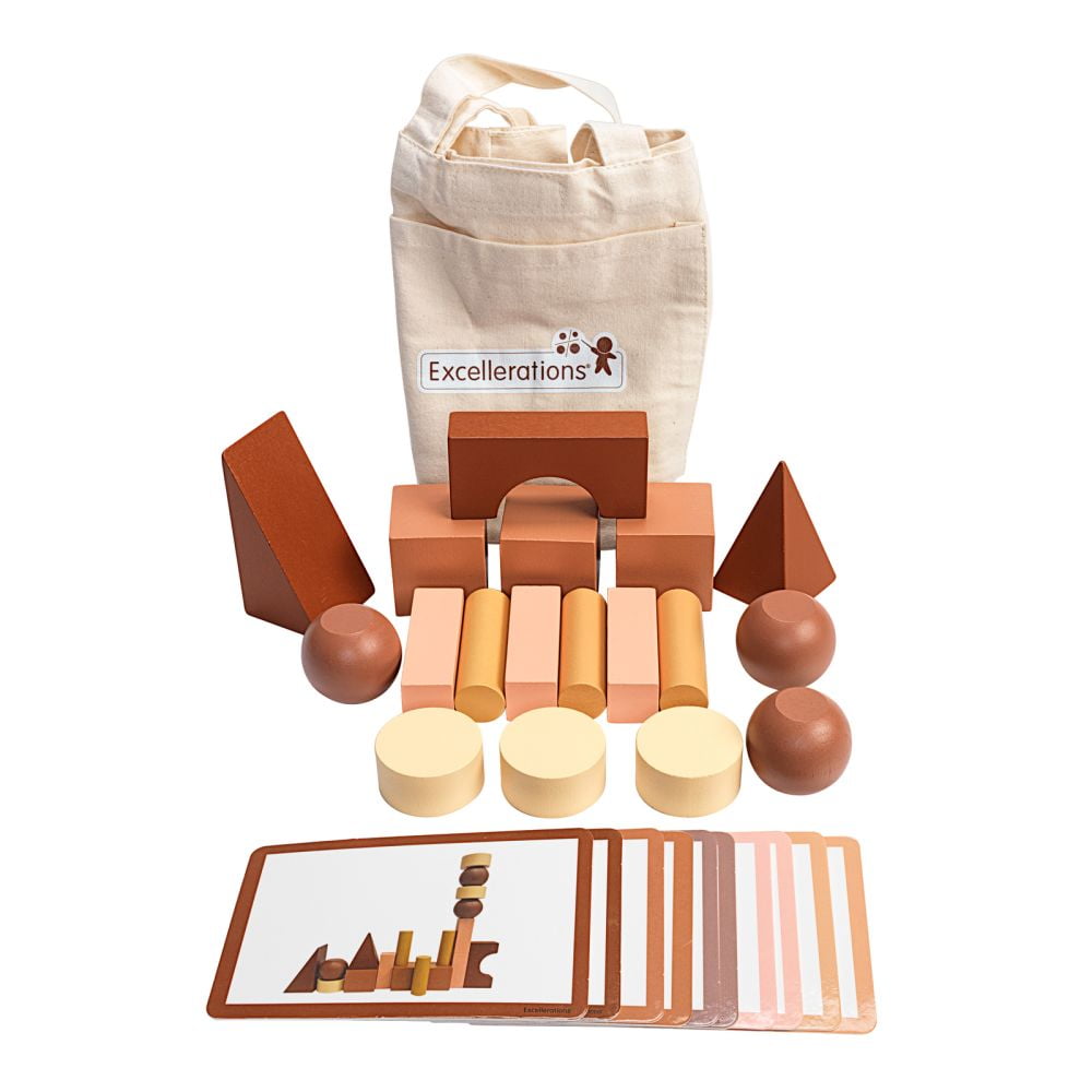 Excellerations Engineered Blocks - 22 Pieces in Natural Colors ...
