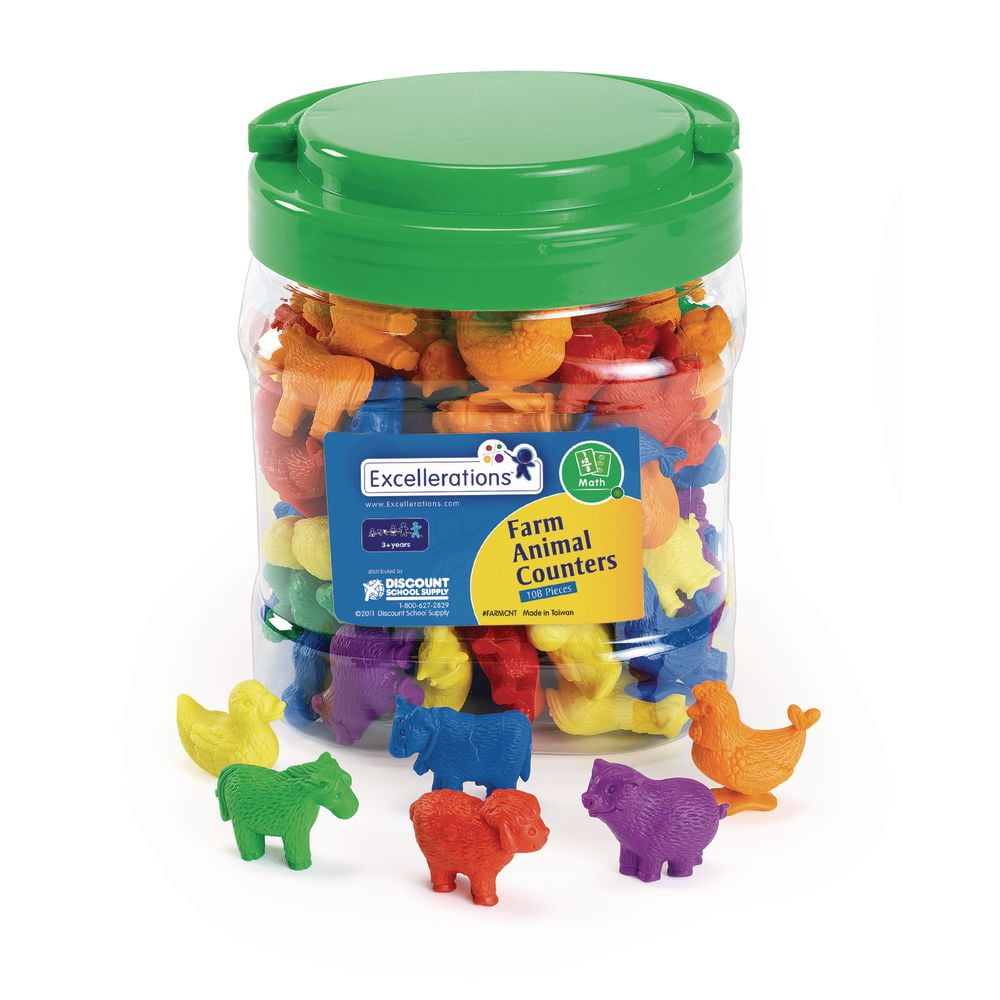 Excellerations Farm Animal Counters - 108 Pieces - Walmart.com