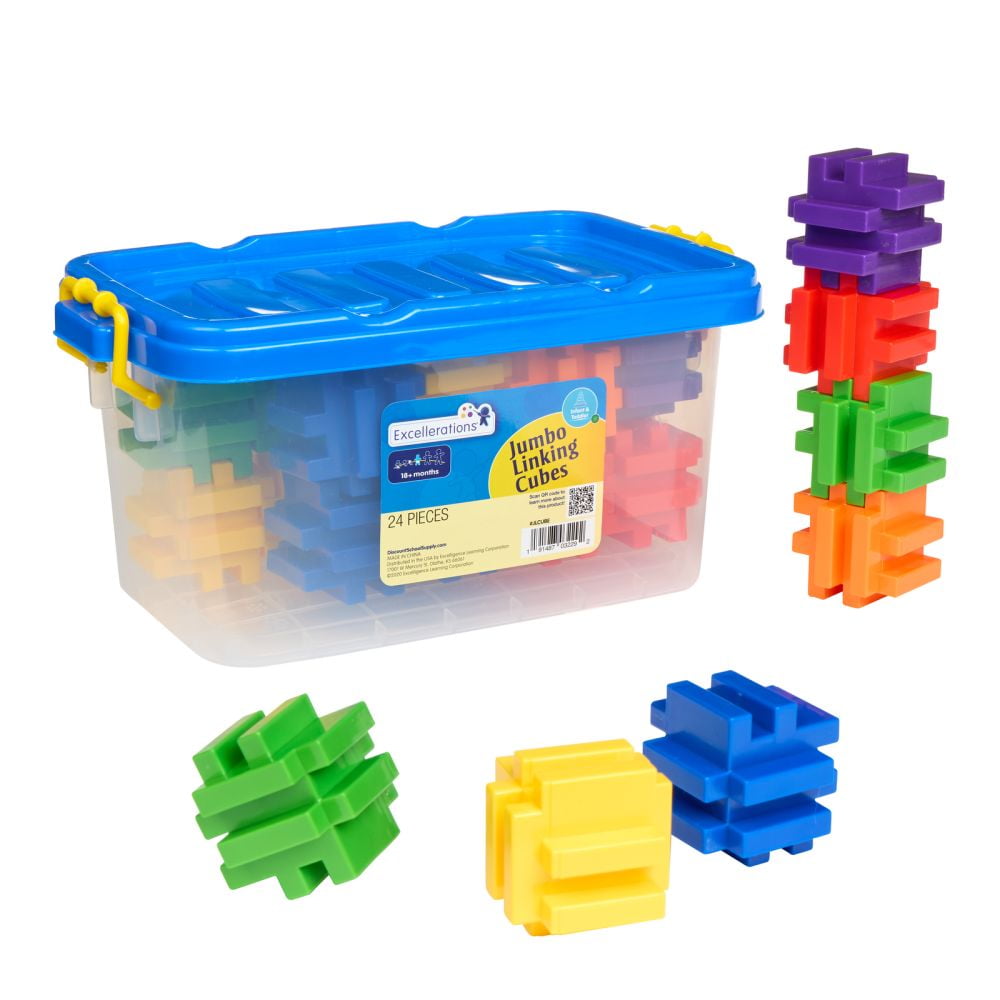 Excellerations Jumbo Linking Cubes - Set of 24 - Walmart.com