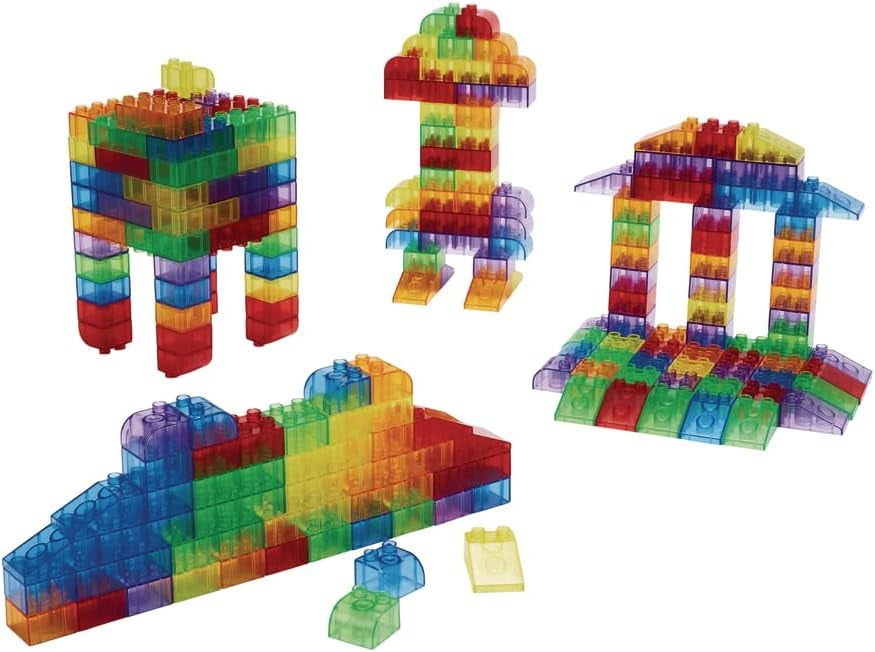 Excellerations Jumbo Translucent Building Bricks, 206 Pc Value Pack ...
