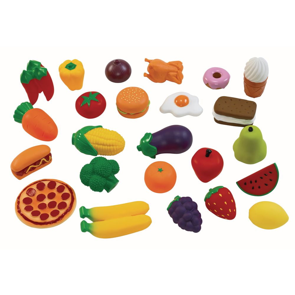 Excellerations My First Soft Dishes and Play Food Set - 42 Pieces with ...