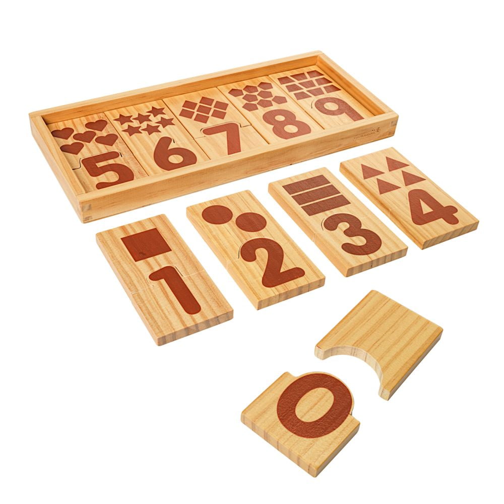Excellerations Number Puzzle Blocks - Natural - Walmart.com