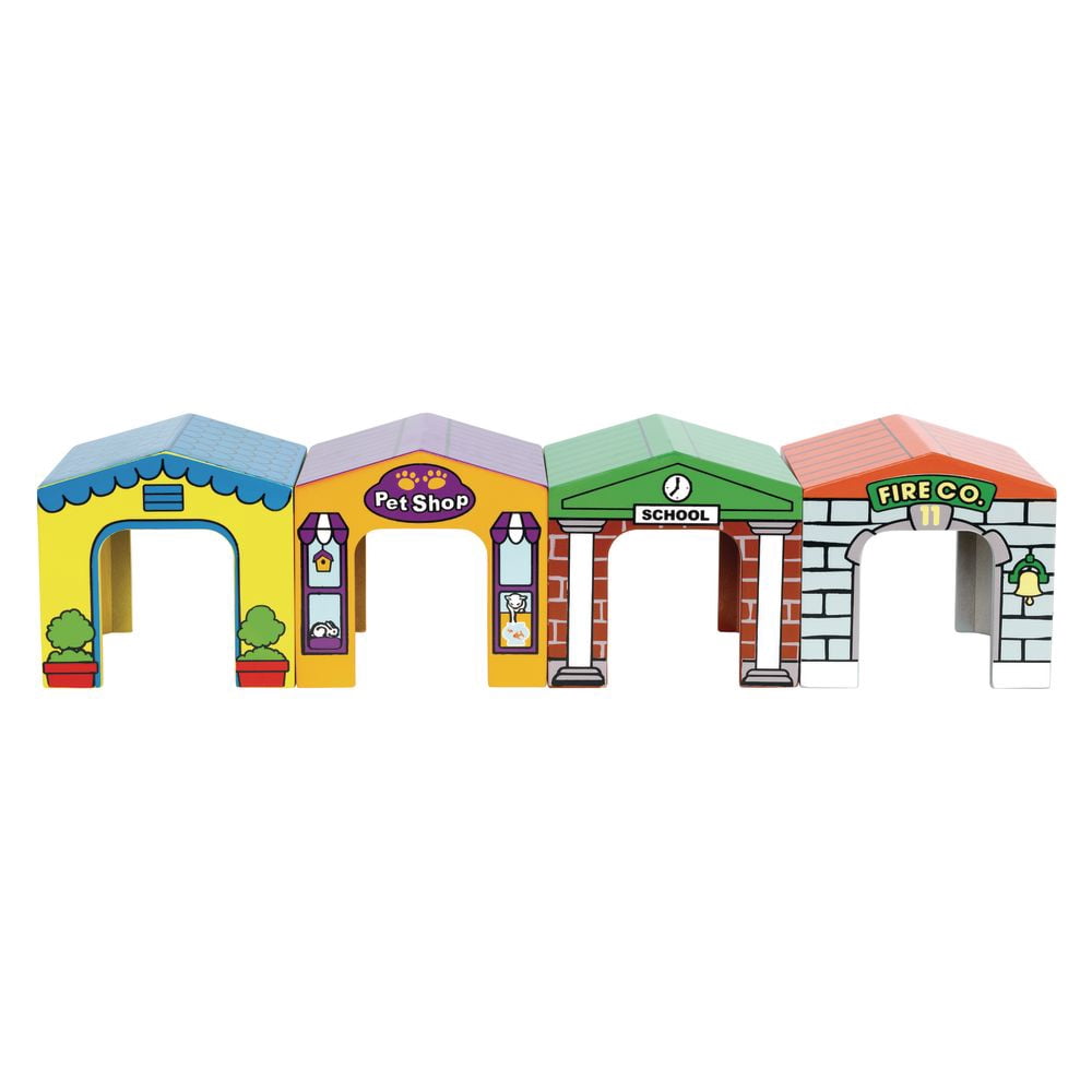 Excellerations Toddler Block Neighborhood Set of 4 - Walmart.com