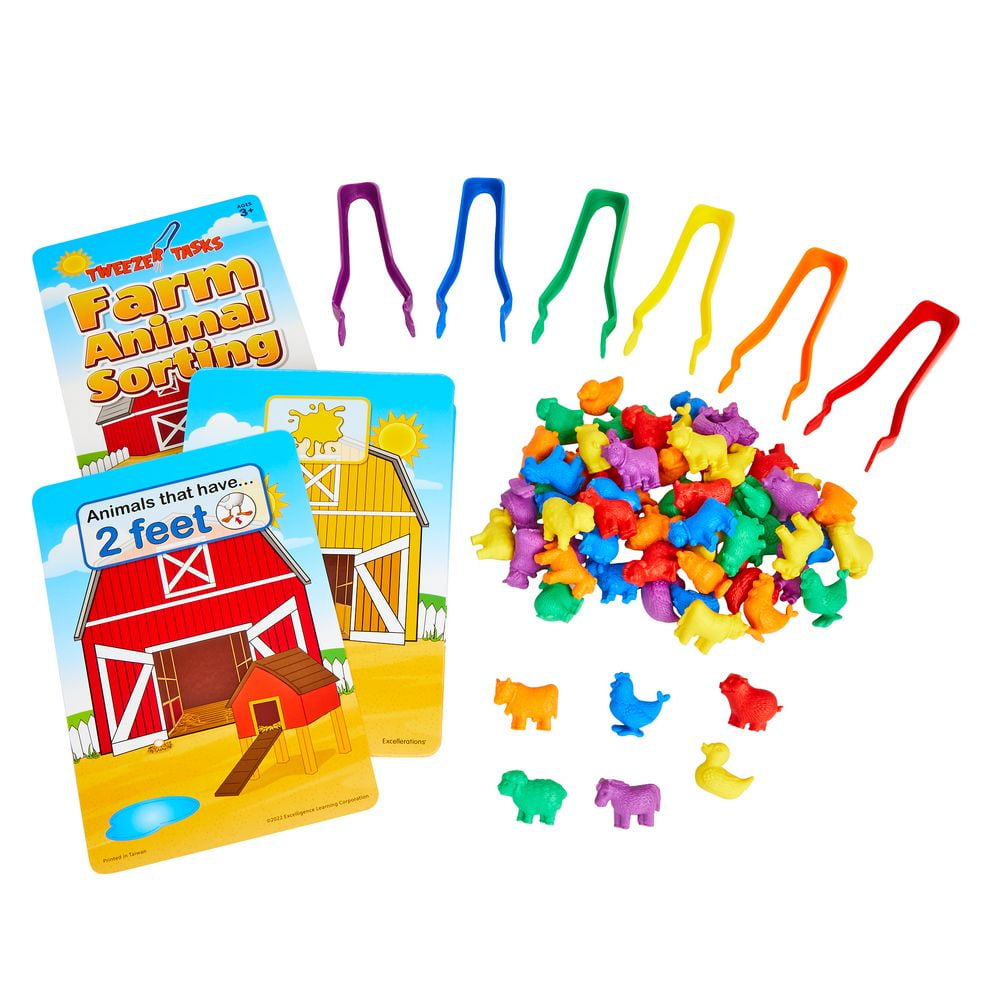 Excellerations Tweezer Tasks - Farm Animal Sorting - Walmart.com
