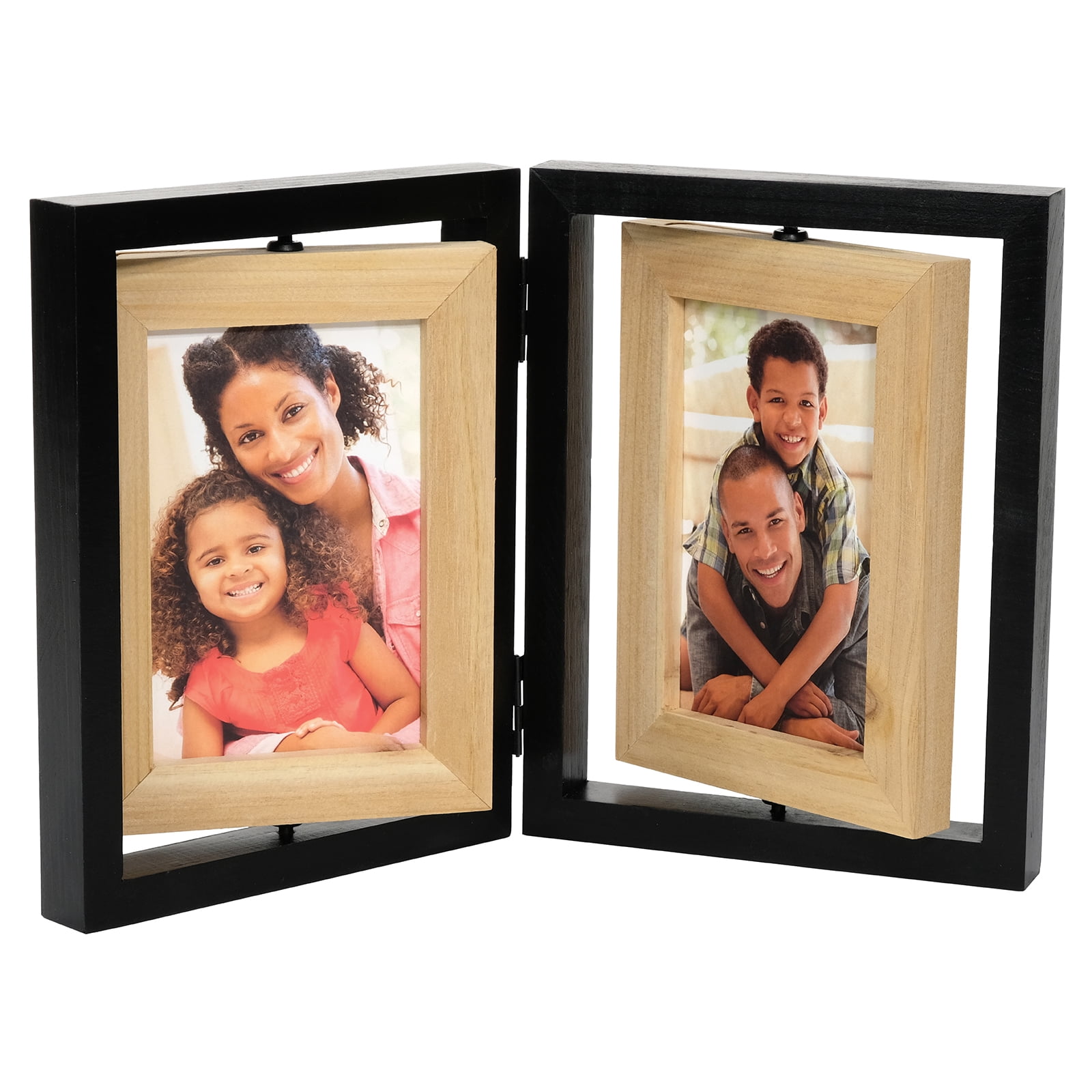 Excello Global Products 4"x6" Picture Frames, Hinged Double Picture ...