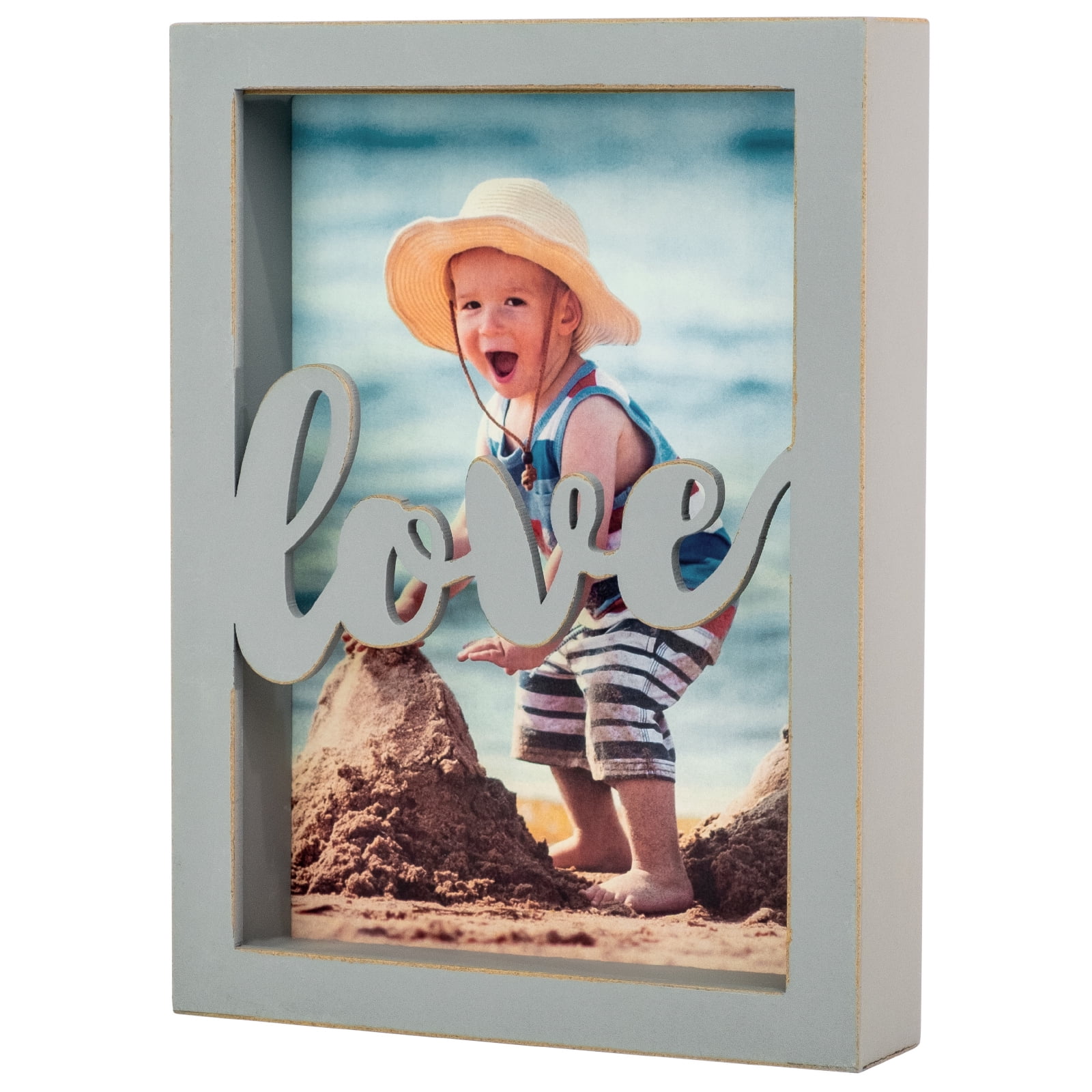 Excello Global Products 5x7" "Love" Shadow Box Frame - Gray - EGP-HD ...