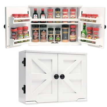 HOMCOM 41" Kitchen Pantry with 12 Spice Racks and Adjustable Shelves ...