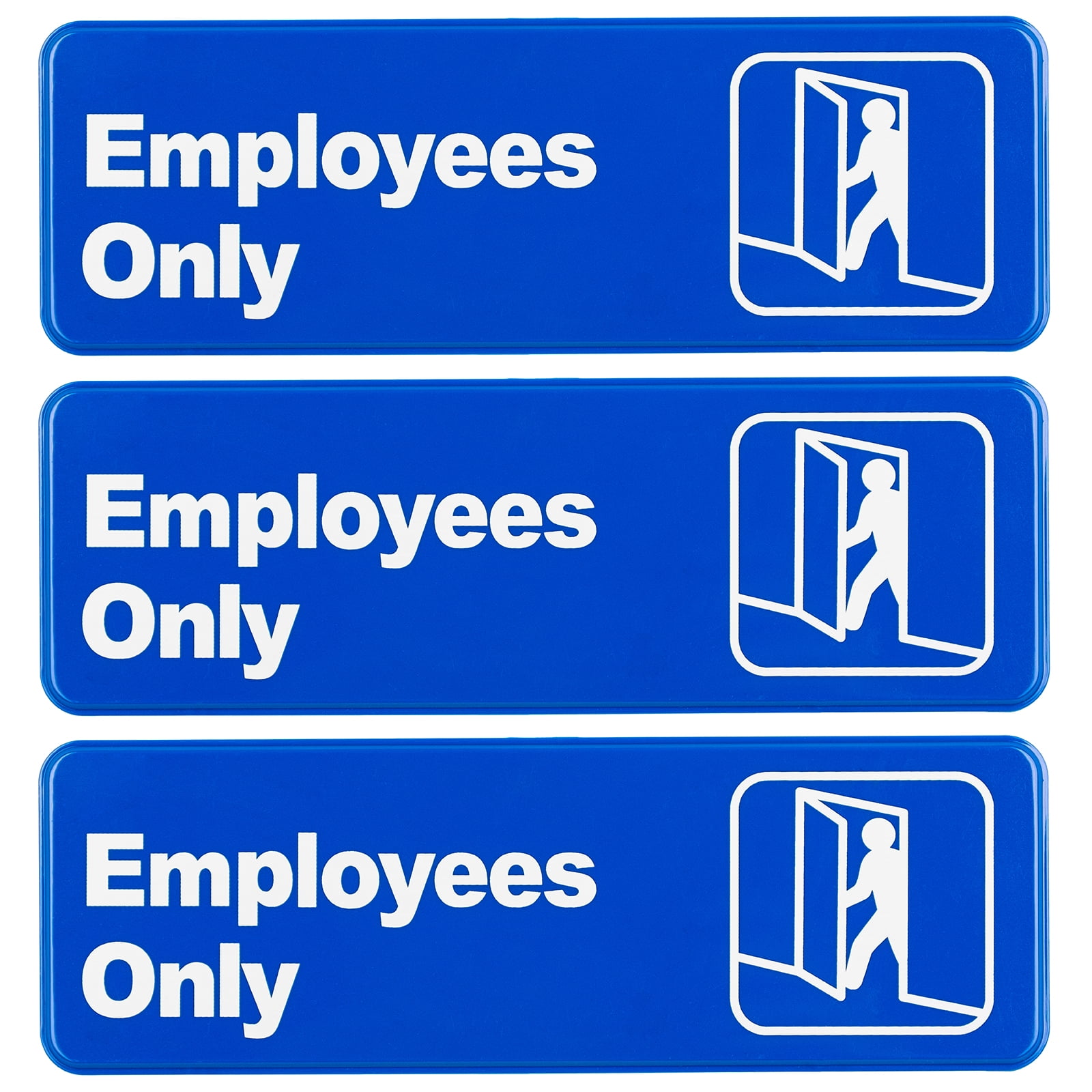 Excello Global Products Employees Only Sign: Easy to Mount Informative ...