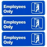 Excello Global Products Employees Only Sign: Easy to Mount Informative ...