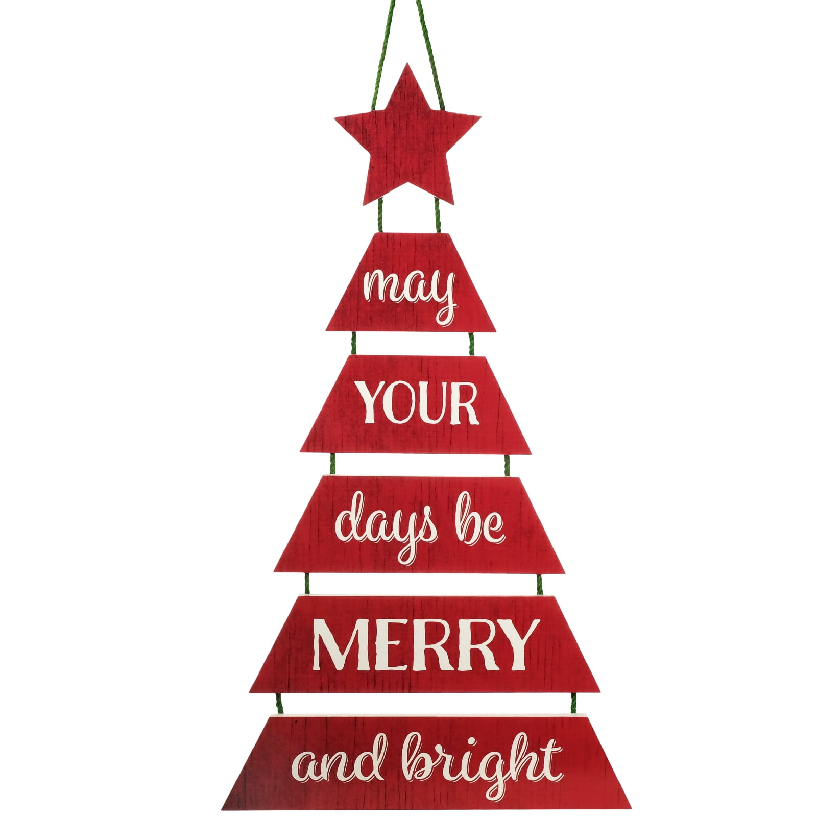 Excello Global Products Hanging Christmas Tree Sign - 3 Styles ...